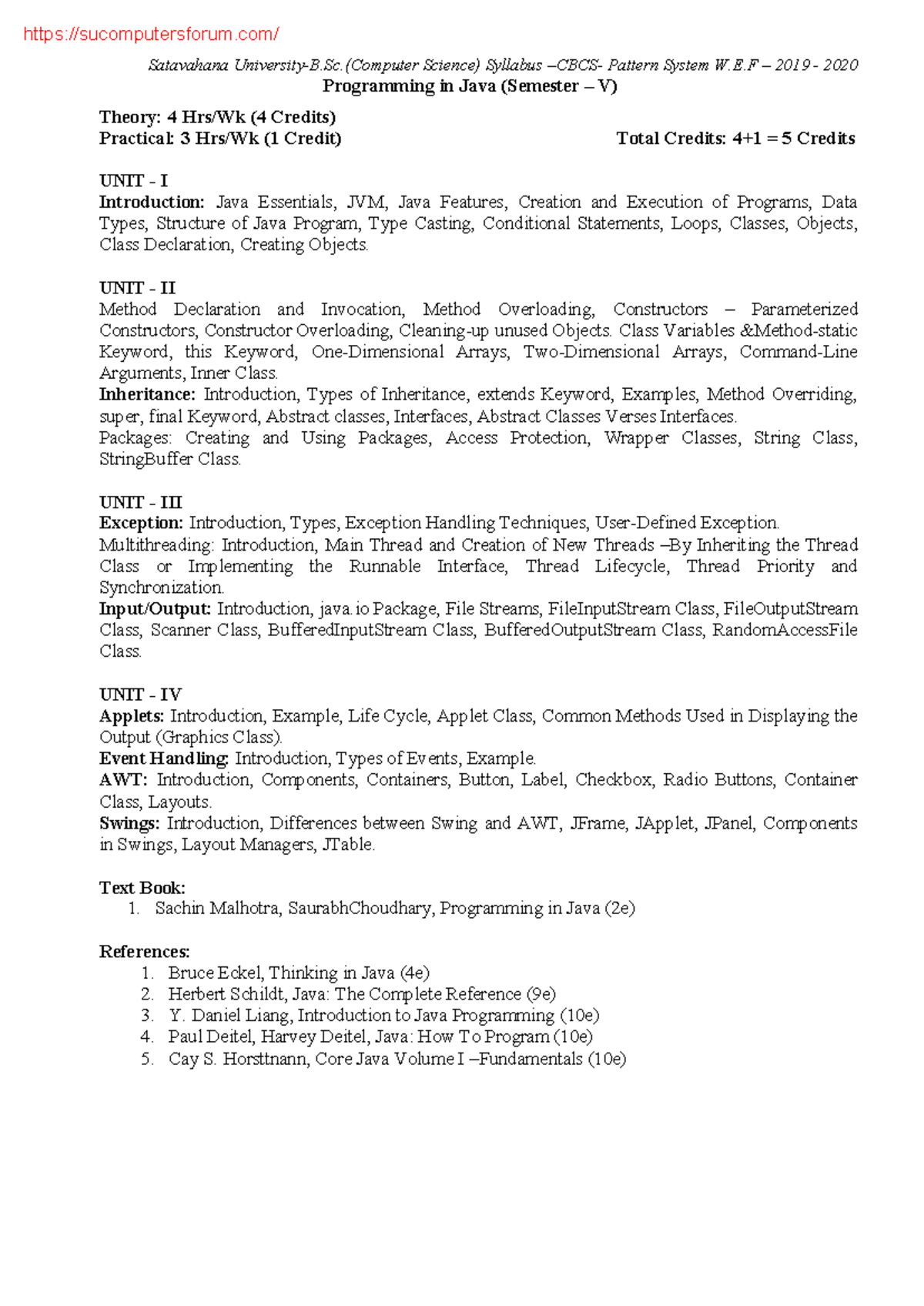 BSc V Semester Programming with Java Complete Note 240802 100118 - Satavahana University-B ...