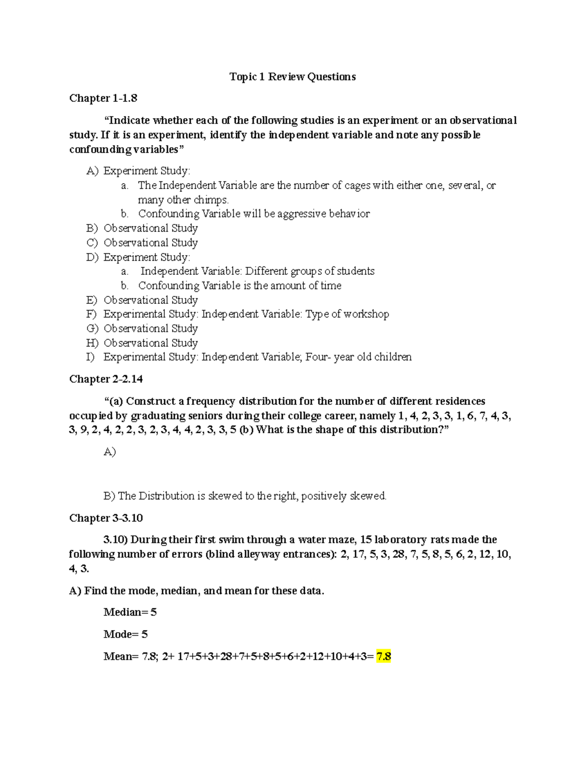 Topic 1 Review Questions - Topic 1 Review Questions Chapter 1-1. “Indicate whether each of the ...