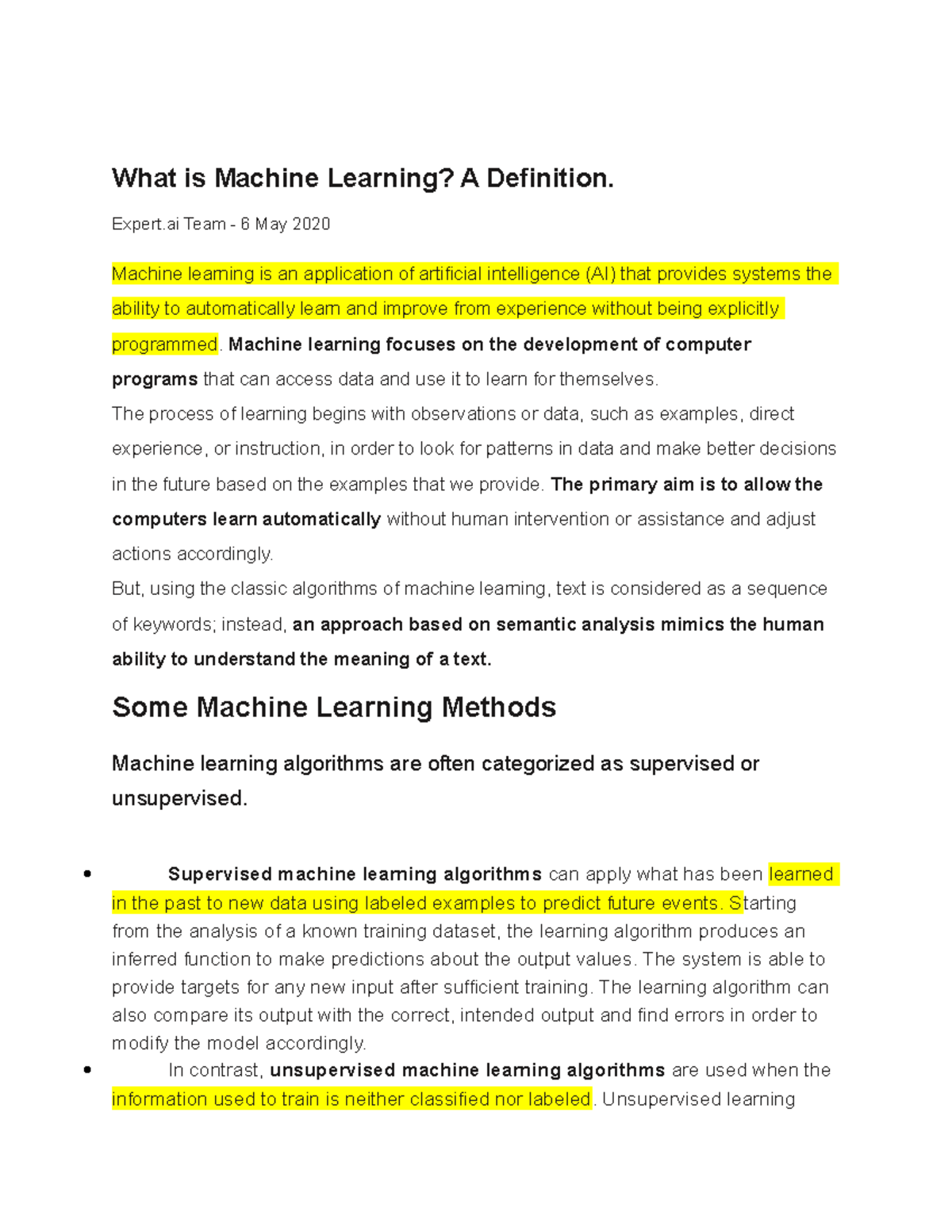What is Machine Learning - Copy - What is Machine Learning? A ...