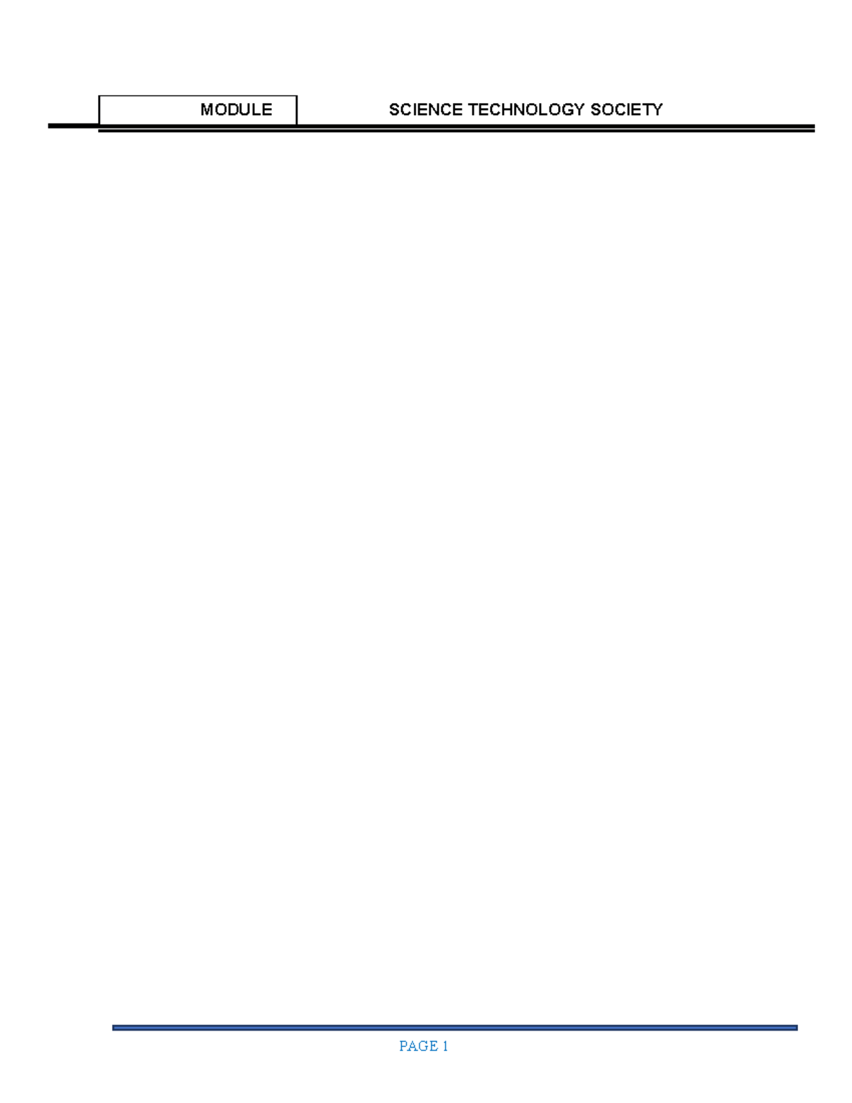 Chapter III Activities - MODULE SCIENCE TECHNOLOGY SOCIETY CHAPTER III ...