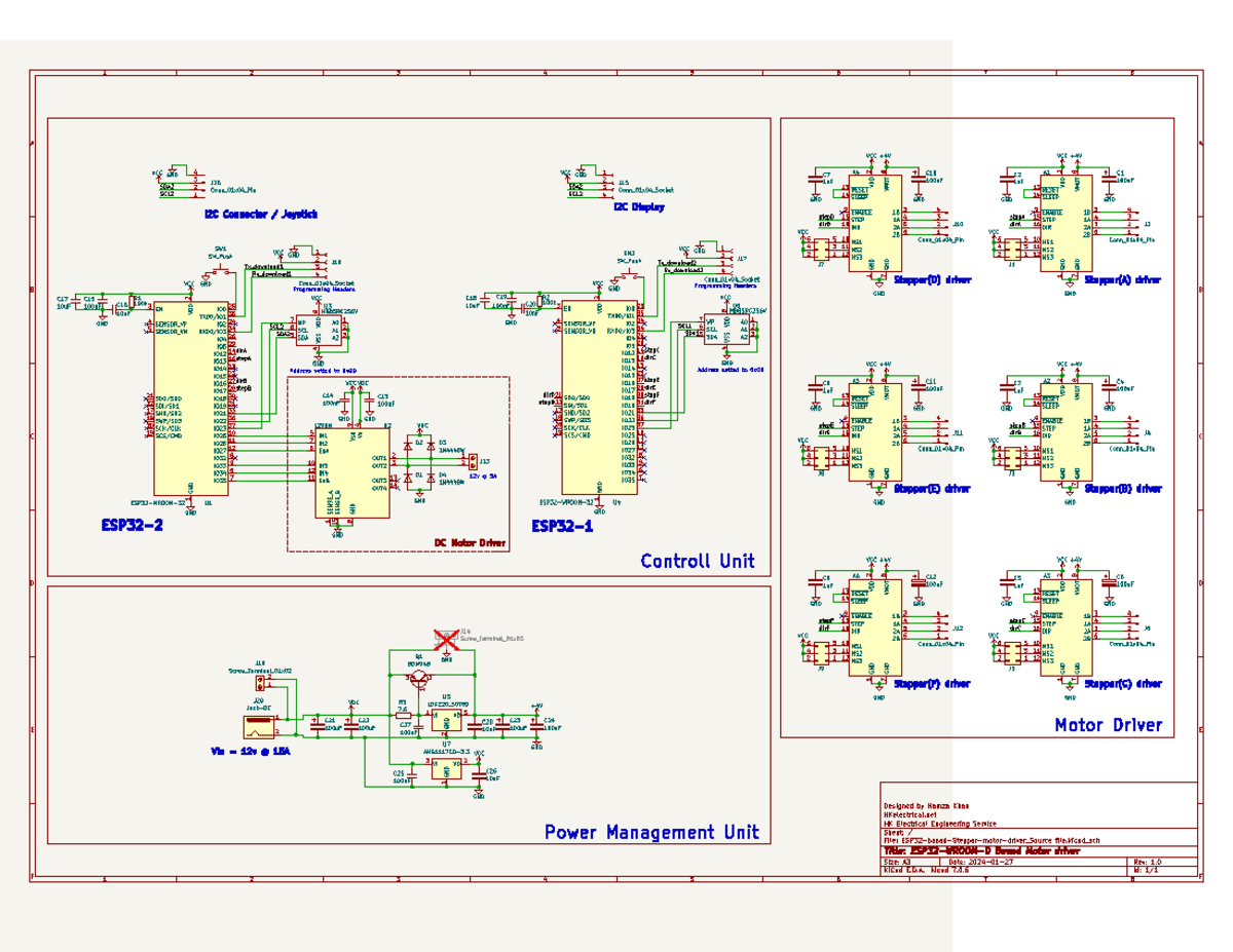 ESP32-based-Stepper-motor-driver Schematics - 6 8 VCC +4V VCC +4V T A 1 ...