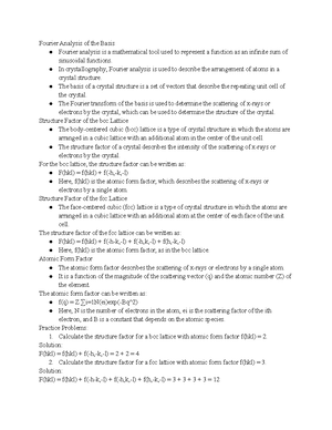 Chapter 1.1 Notes - Periodic Array of Atoms In a periodic array of ...
