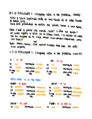 Spanish 2 - Era And Fue - Notes about Era and Fue. - FLS 1123 - Studocu