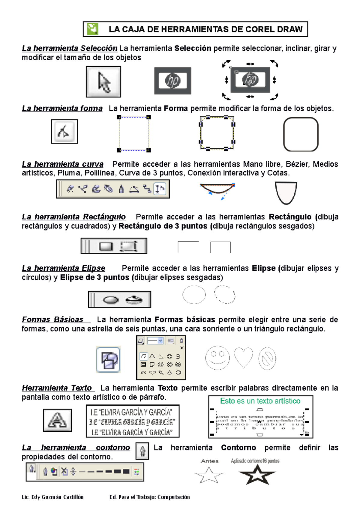 Fichas core I Draw - sesiones para el curso de corel drawn - La ...