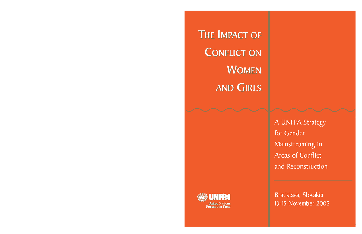 Impact conflict women - Gender Studies - A UNFPA Strategy for Gender ...