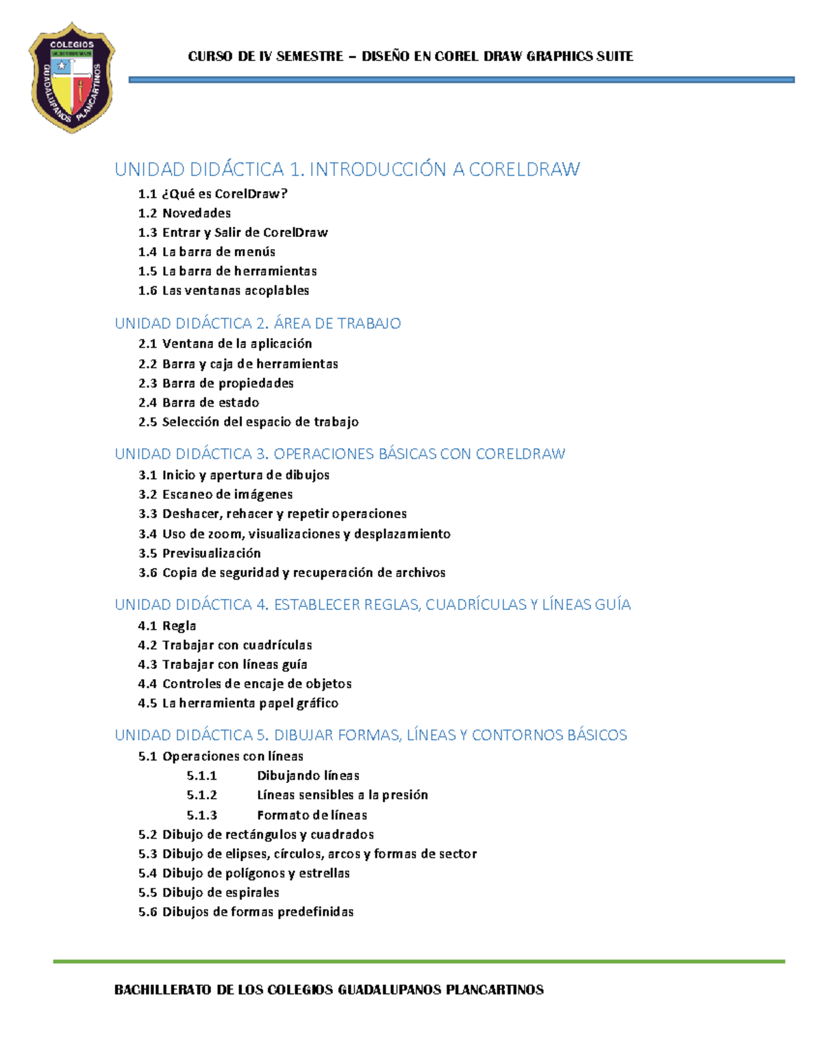 Temario DE Bachillerato 4 Semestre - CURSO DE IV SEMESTRE – DISE—O EN ...