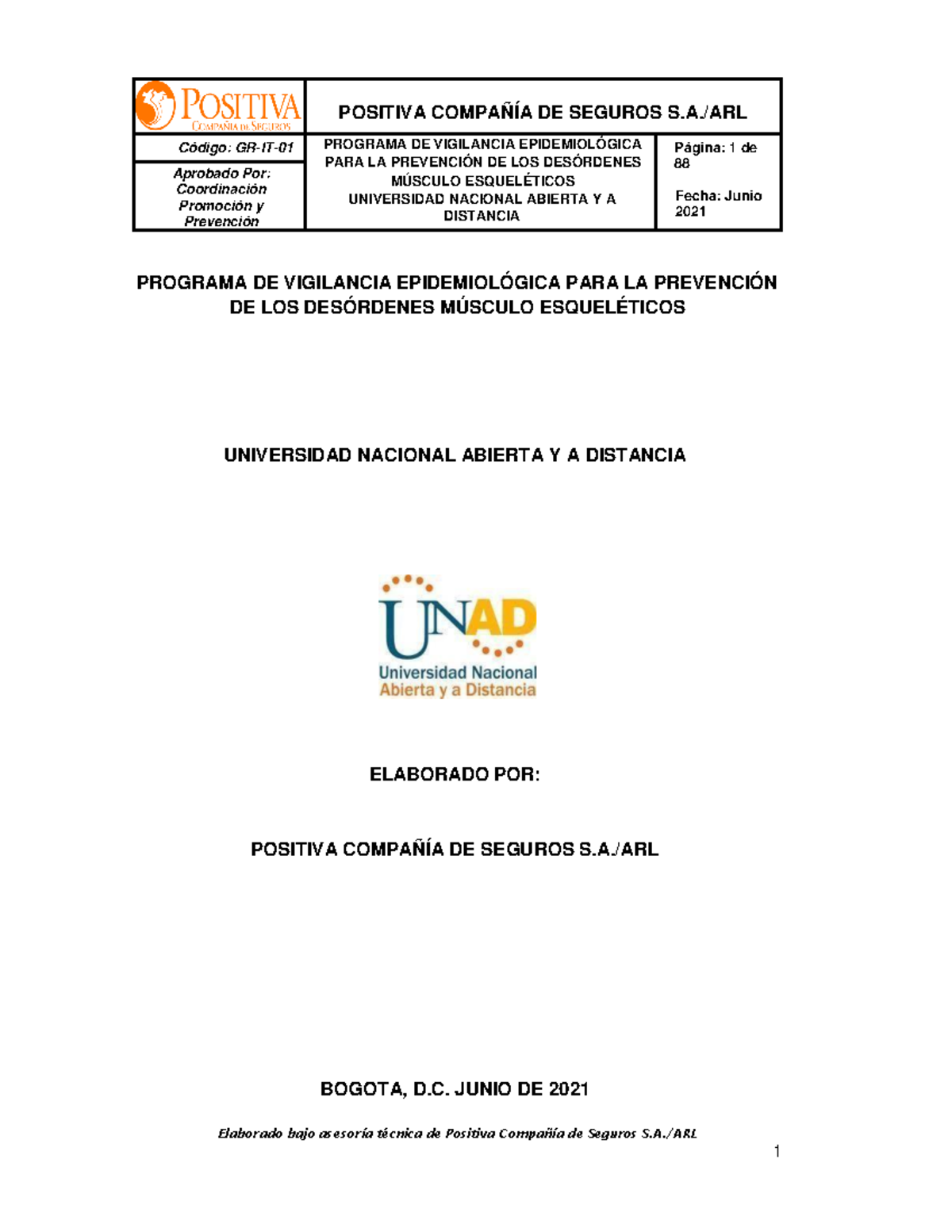 2021 programa vigilancia epidemiologica dme - Código: GR-IT-01 PROGRAMA ...