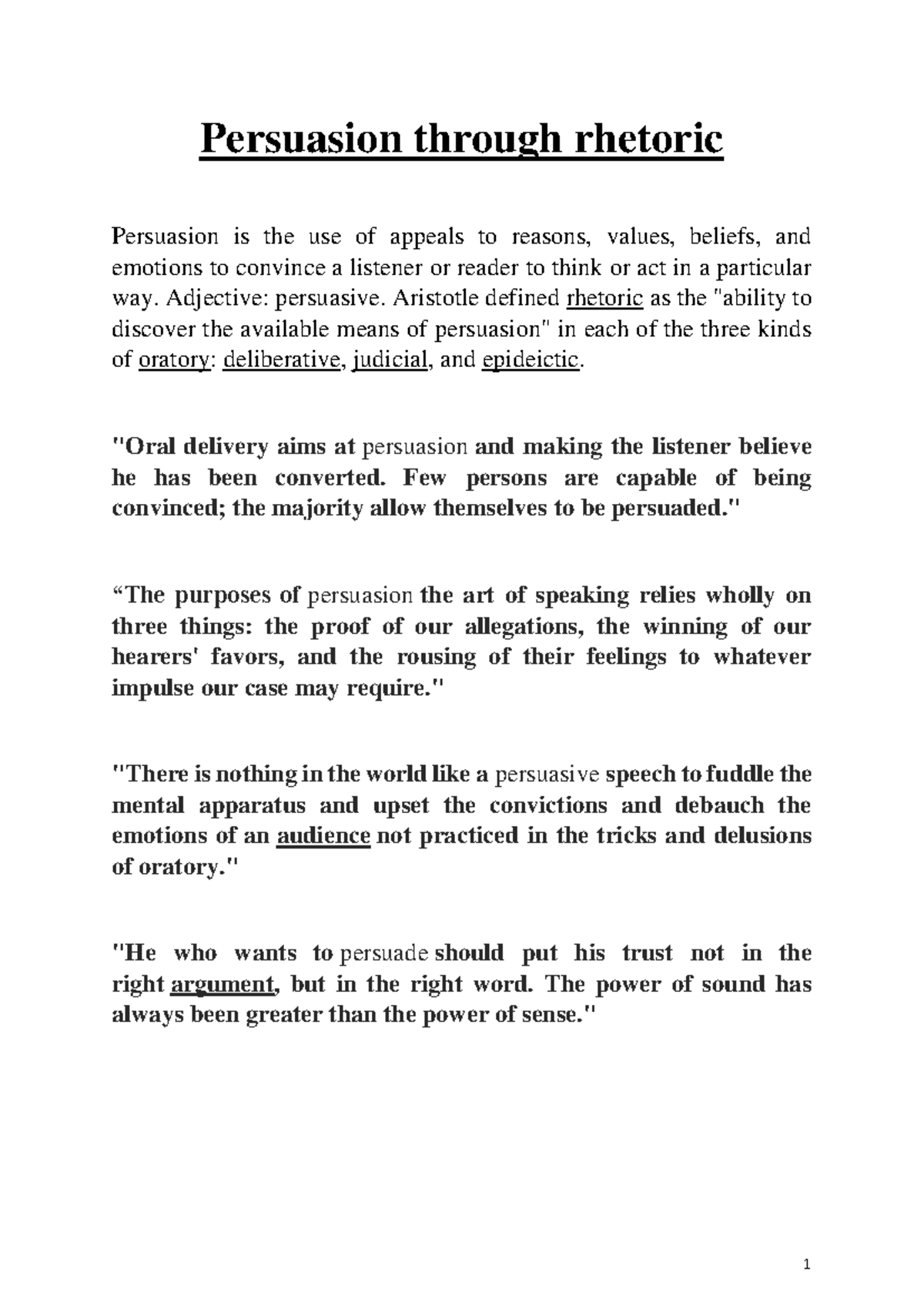 Persuasion through rhetoric 122139 - Persuasion through rhetoric ...