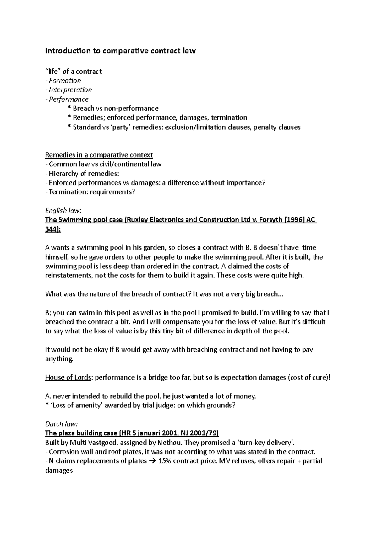 Introduction to comparative contract law - Introduction to comparative ...