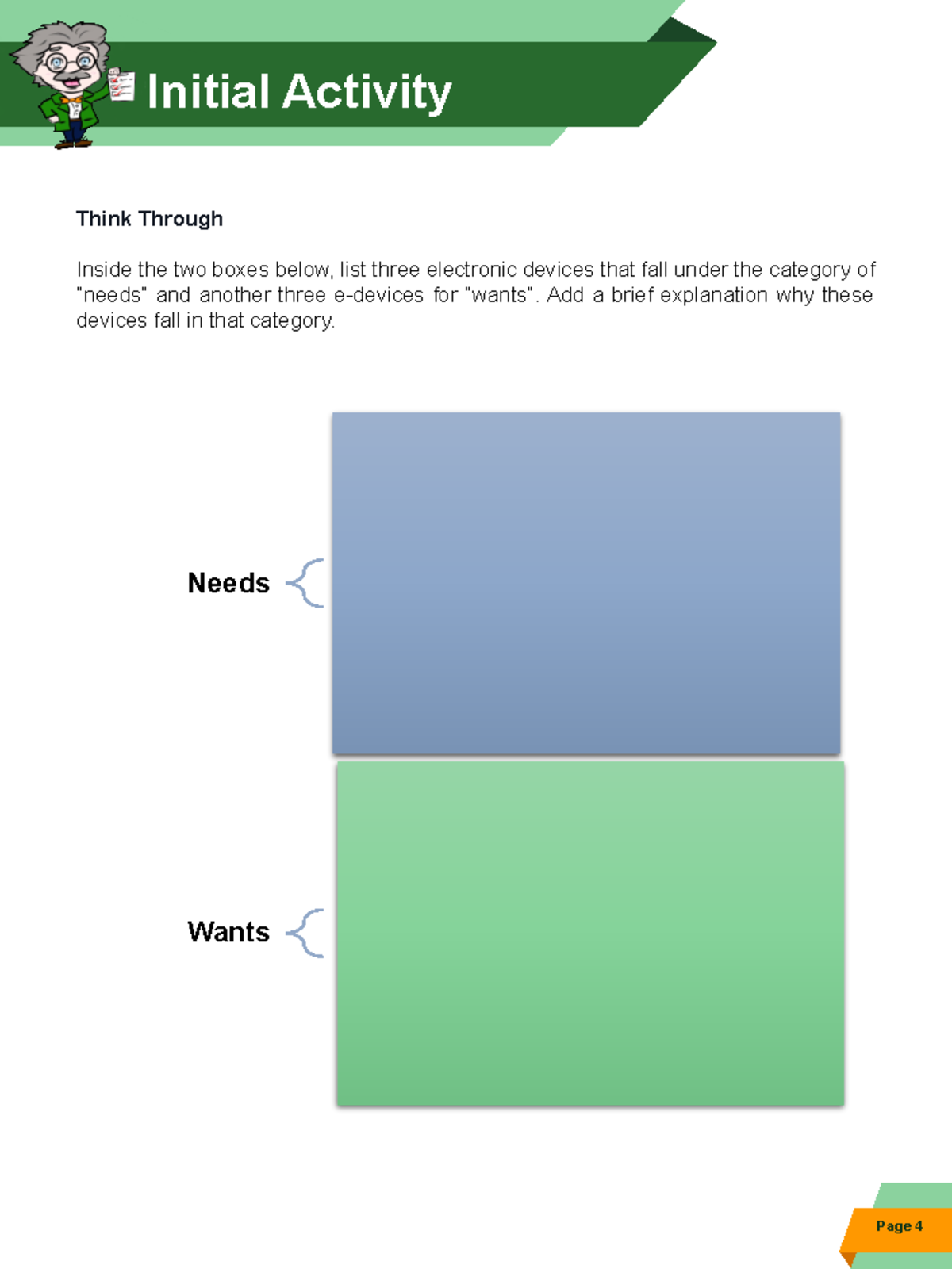 STS M4 - Activities - 5 Initial Activity Think Through Inside the two ...