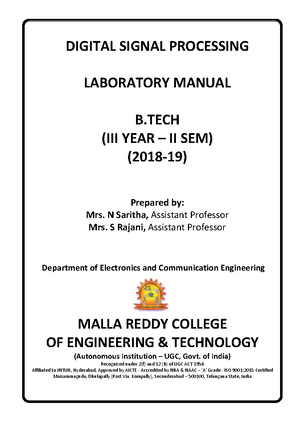 Signals and system assignment - Signals And Systems - Studocu