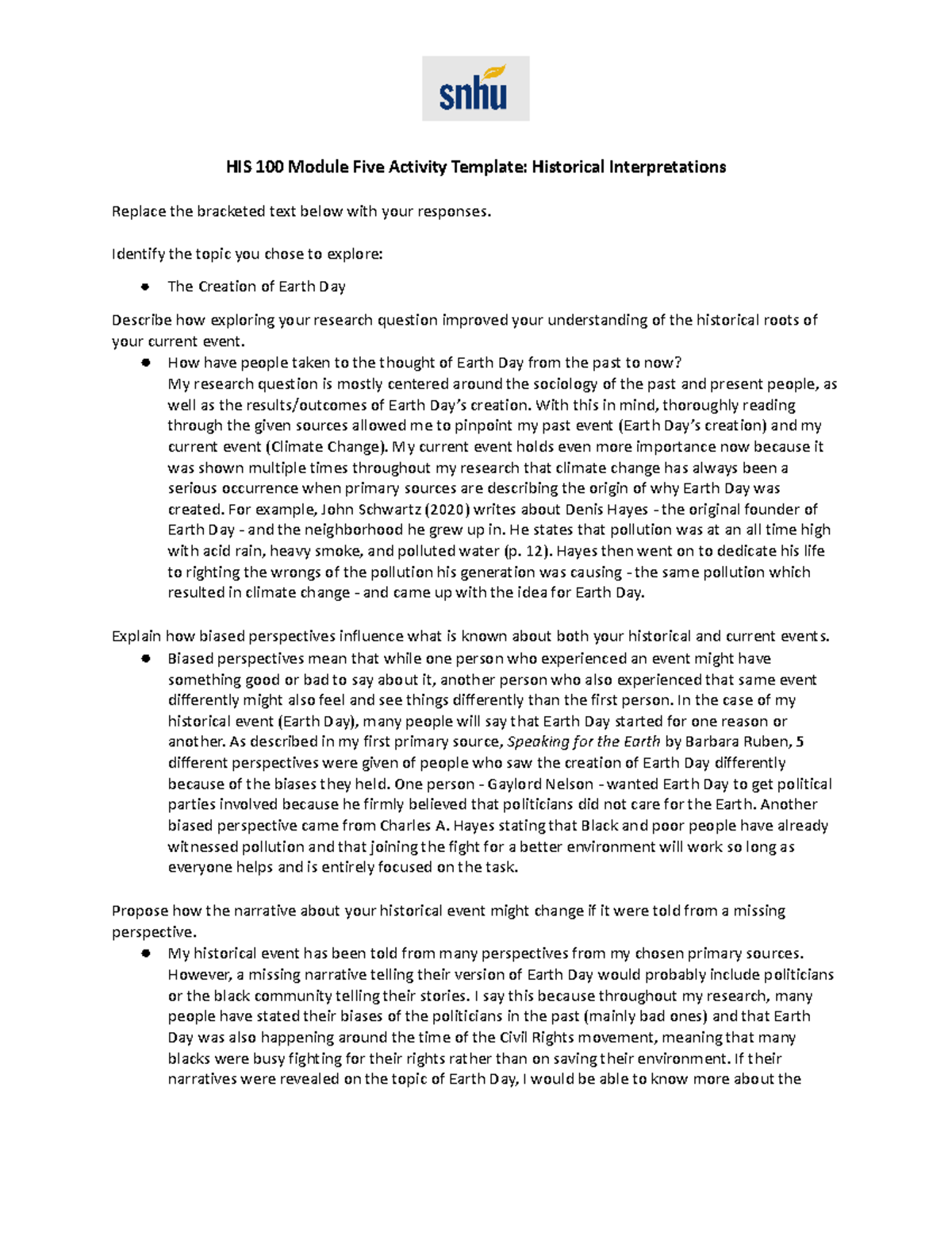 HIS 100 - Module 5 - JG - Historical interpretations of past and ...