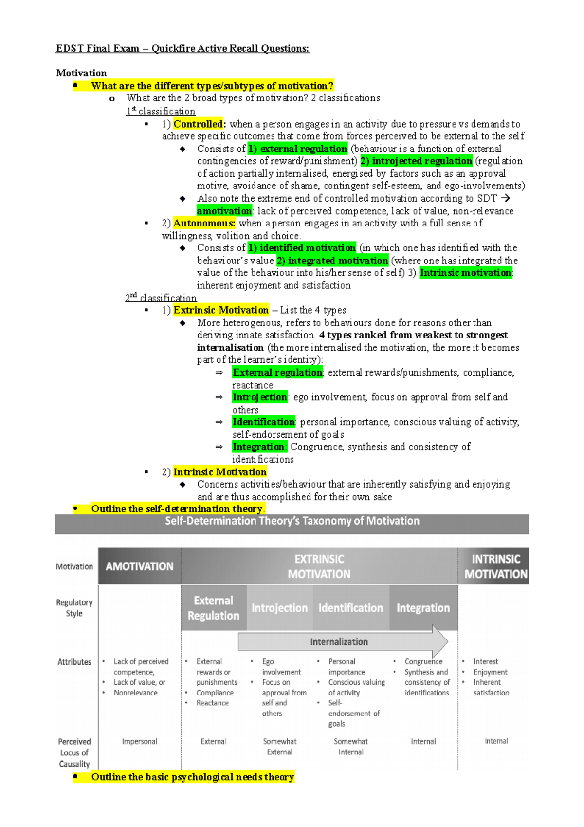 EDST1101 Active Recall Questions - EDST Final Exam – Quickfire Active ...