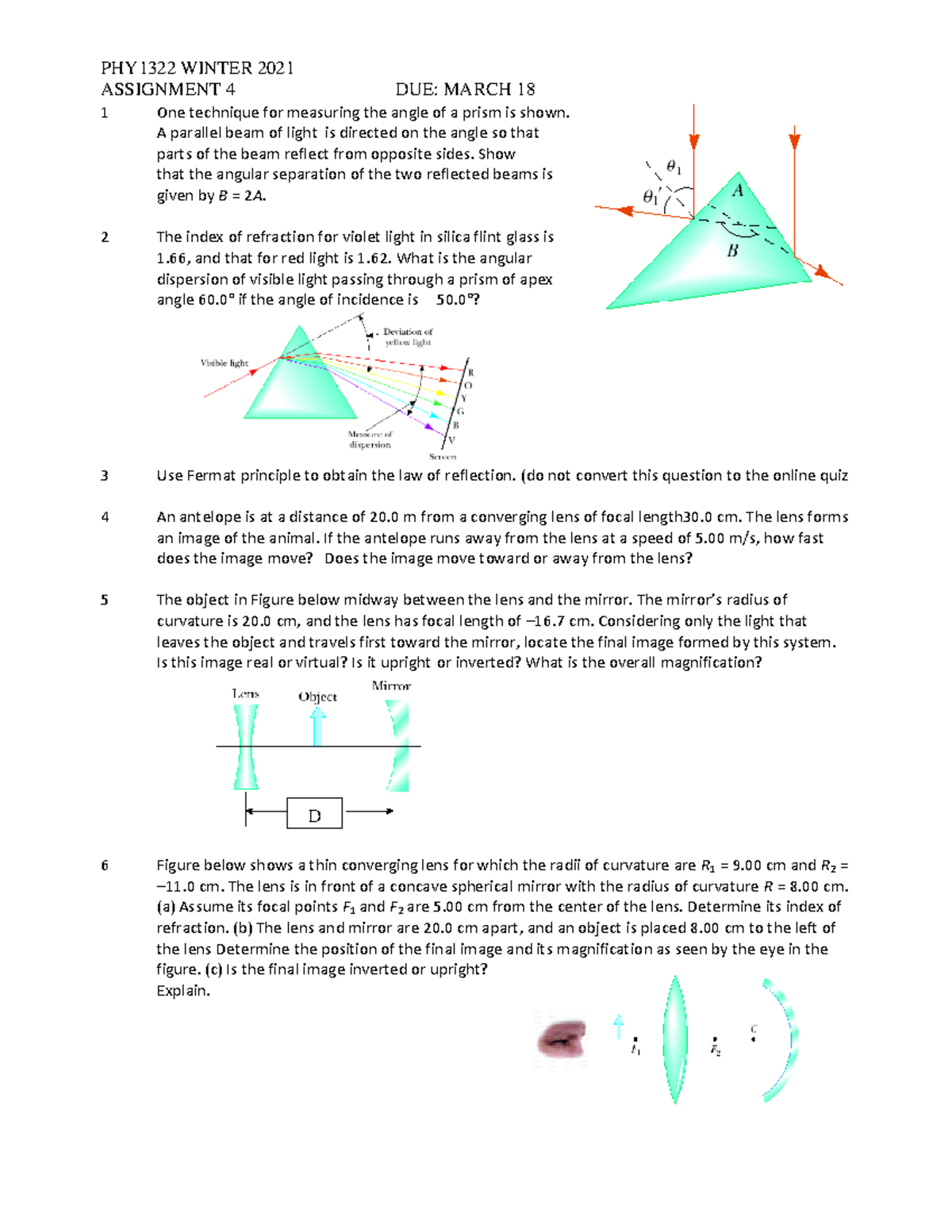 PHY1322 A4 winter 2021 noanswers - PHY1322 WINTER 2021 ASSIGNMENT 4 DUE ...