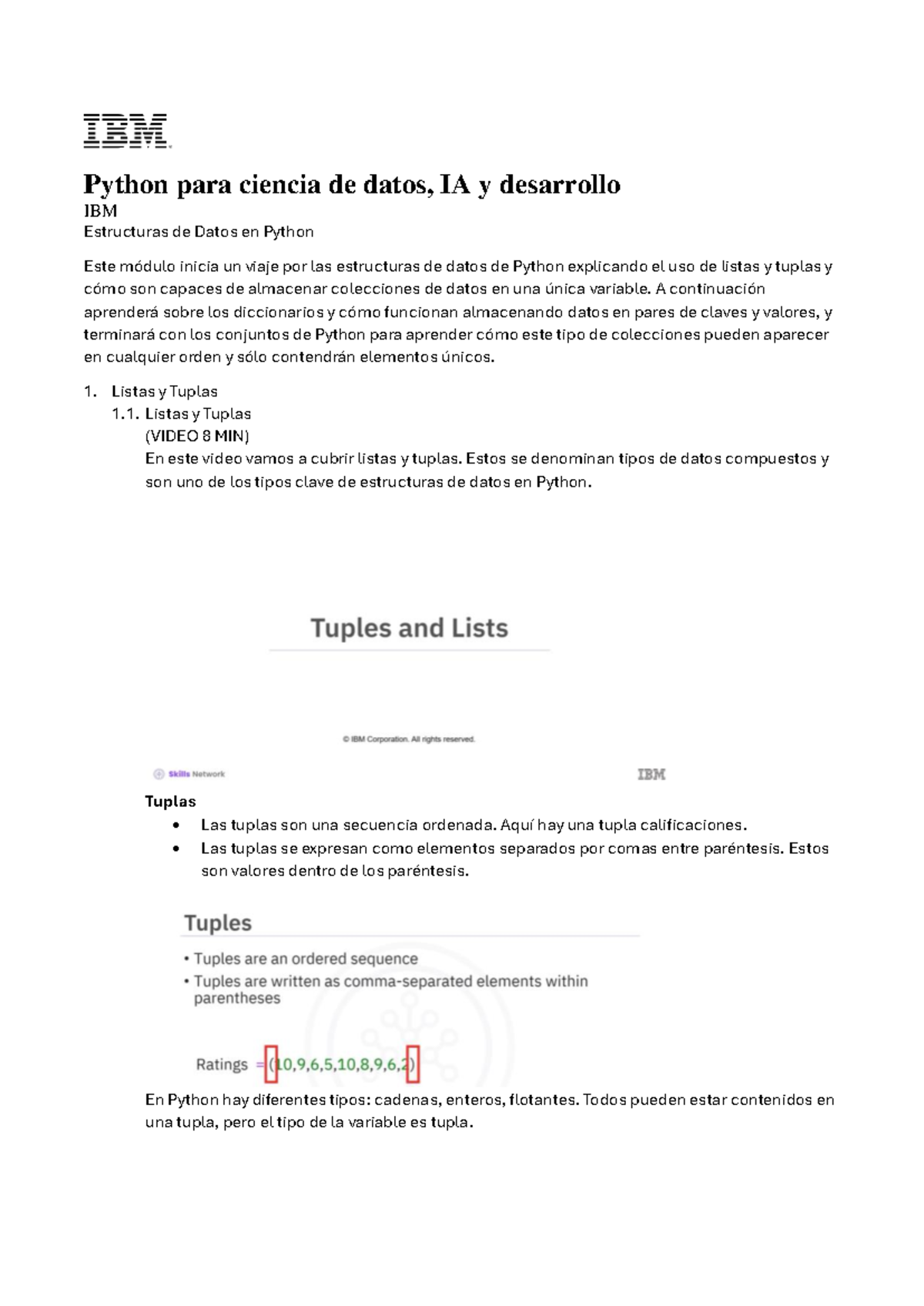 Python for Data Science - Week 2 - Python para ciencia de datos, IA y ...