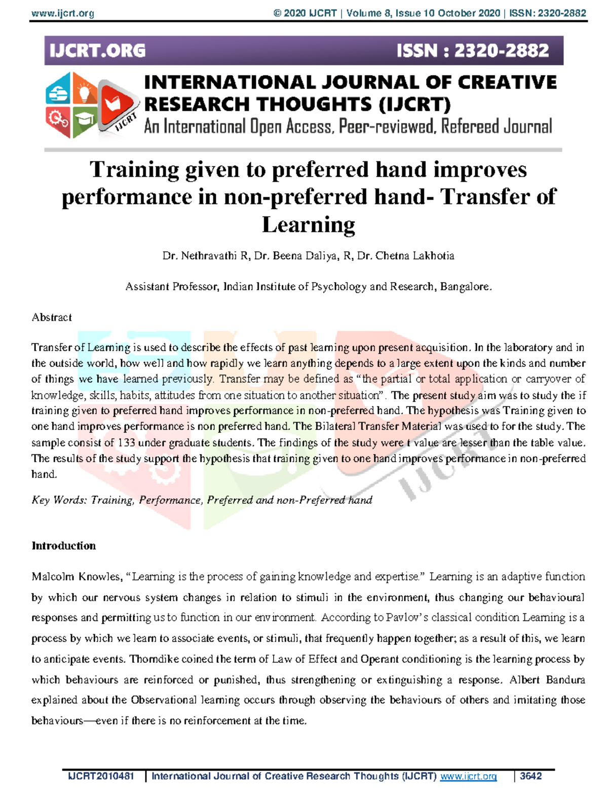 Ijcrt 2010 481 - Iol - Training given to preferred hand improves ...