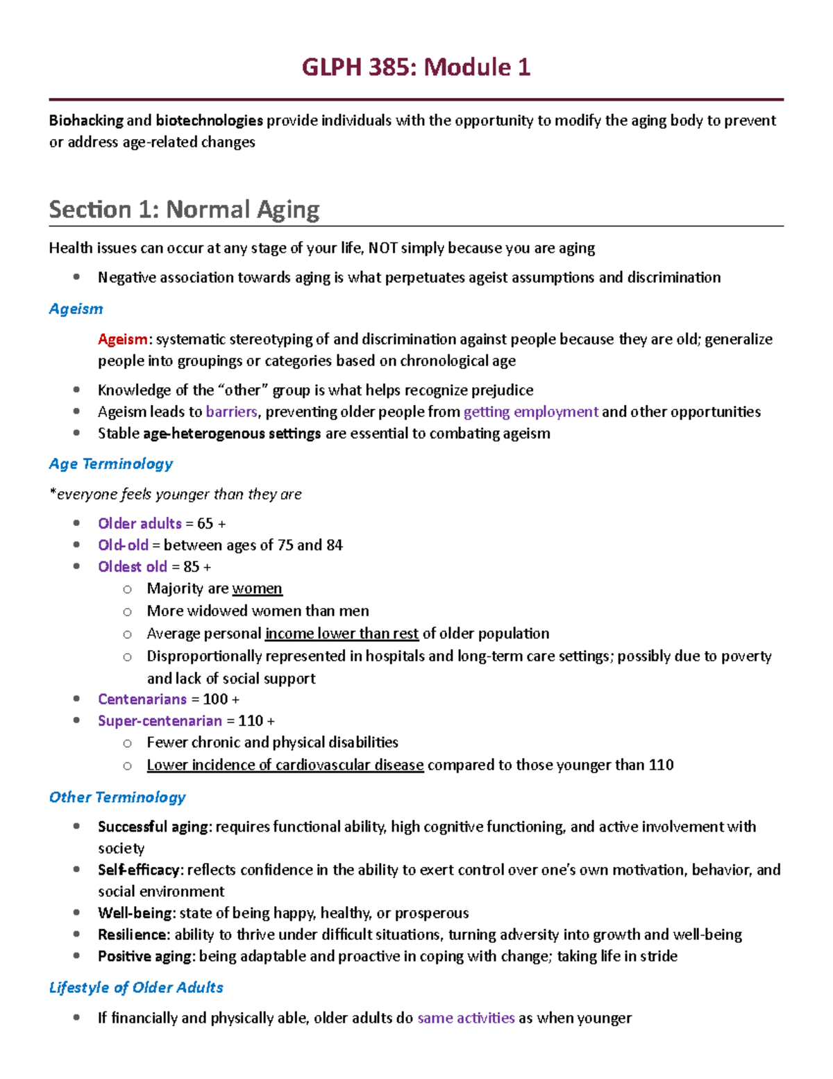 GLPH 385 Module 1 - Syllabus - GLPH 385: Module 1 Biohacking and ...