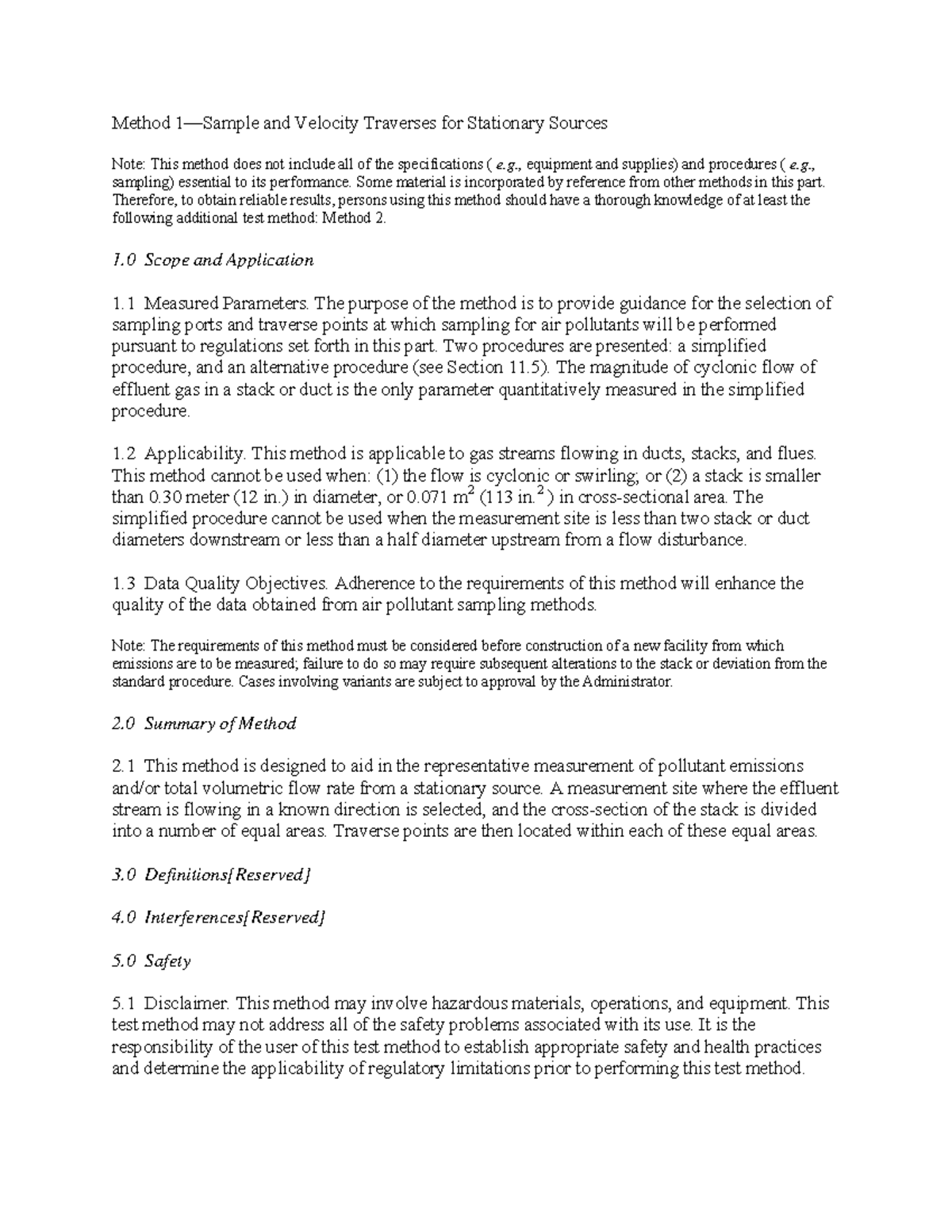 EG - EPA 1 - Recorte de la norma epa1 original - Method 1óSample and ...