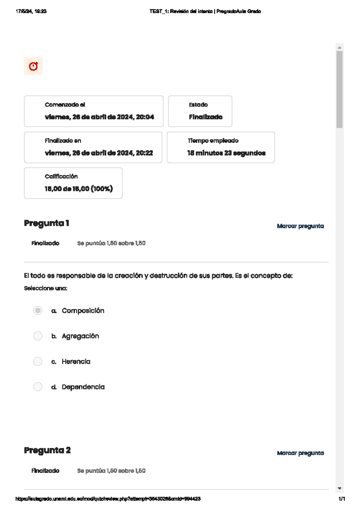 Revision test1-programacion - 19:23 TEST_1: Revisión del intento I ...