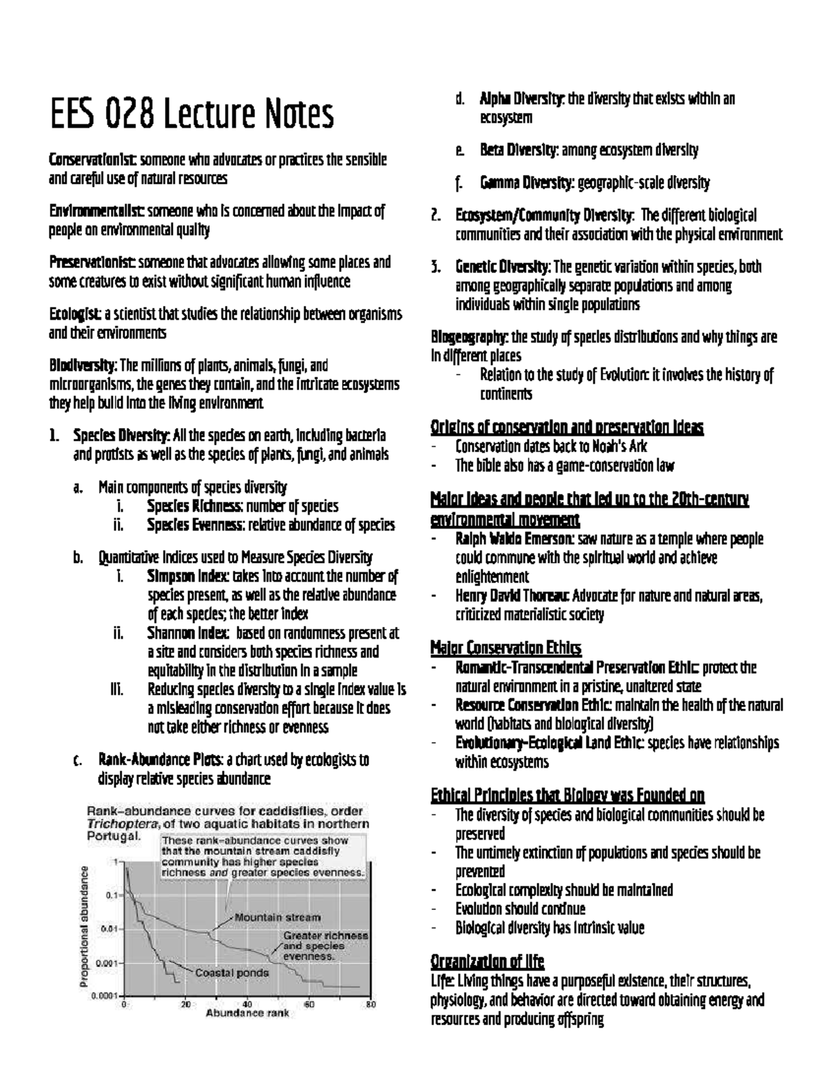EES 028 Final Review - EES 028 - Studocu