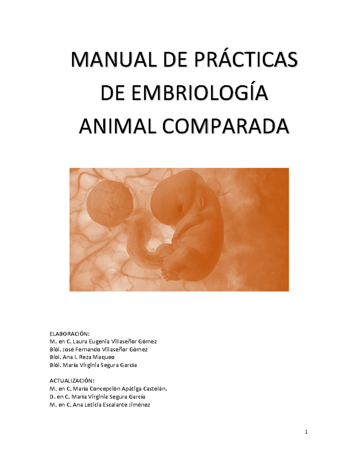 Manual de practicas de embriologia animal comparada - ELABORACIÓN: M ...
