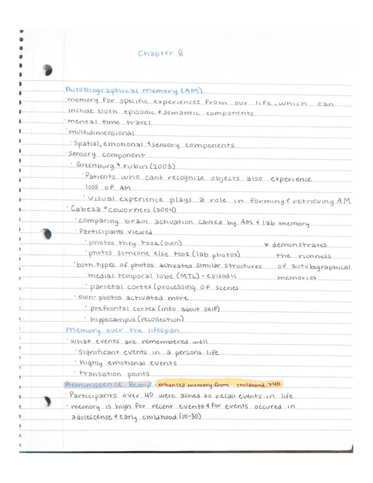 Chapter 8 - Everyday Memory and Memory Errors - PSYC 3183 - Studocu