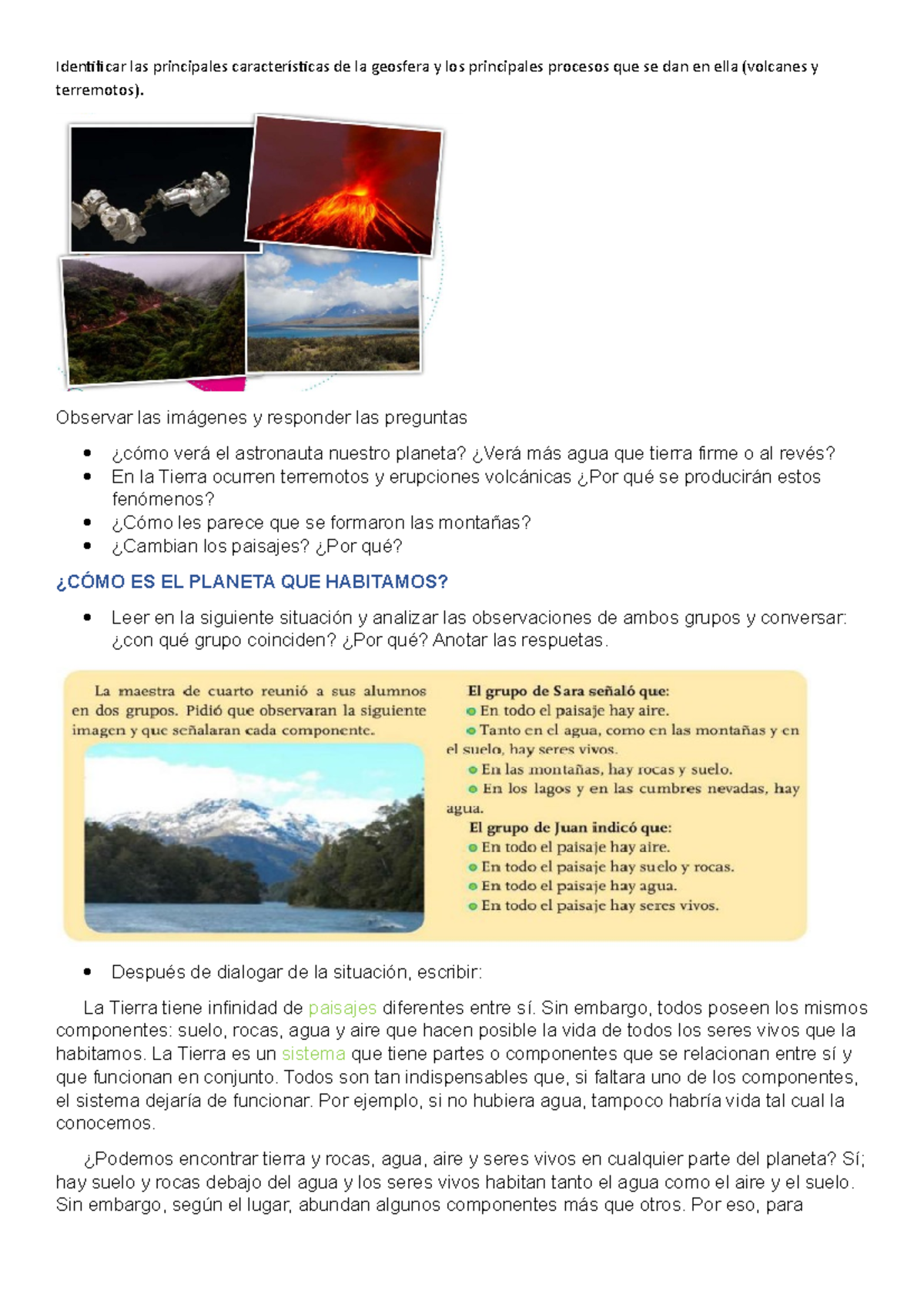 Geosfera - ninuno - Identificar las principales características de la ...