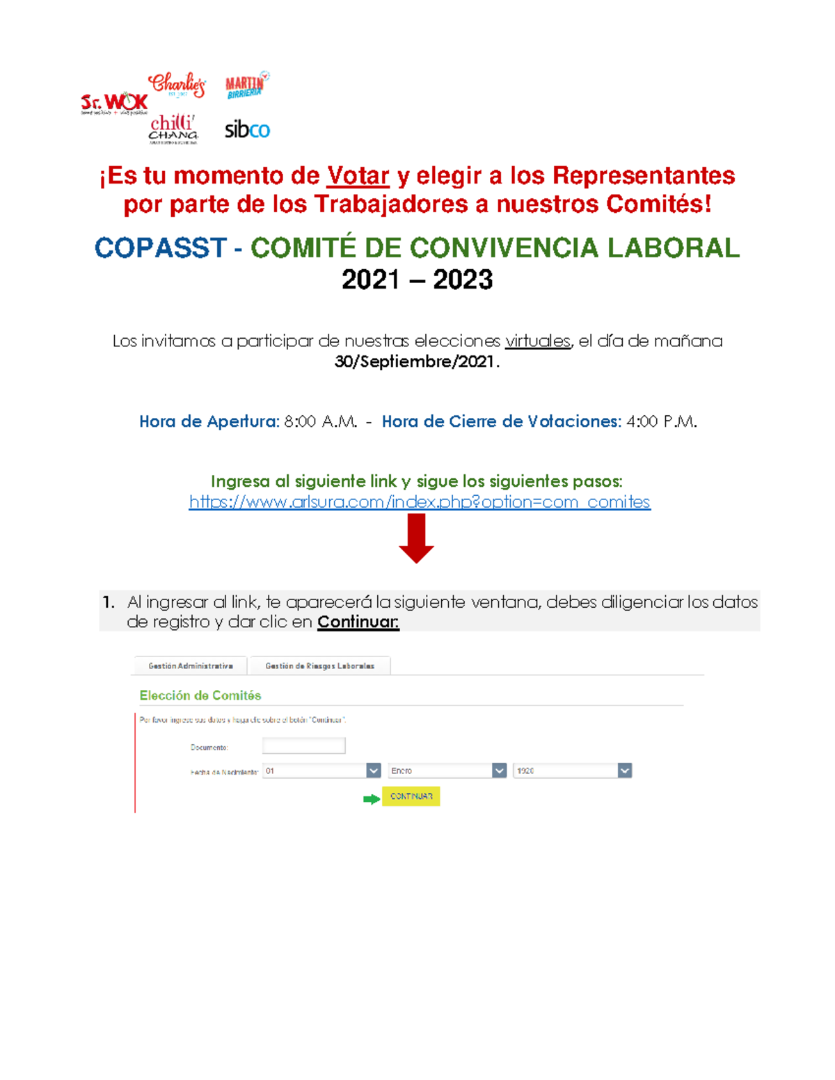 Instrucciones para Votacion Virtual Copasst y CCL 2021-2023 - tu ...