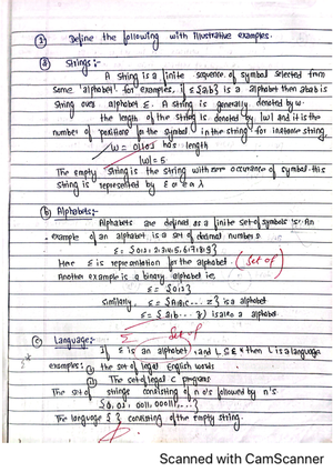 TOC Stationary Note - toc note - Theory of Computation - Studocu