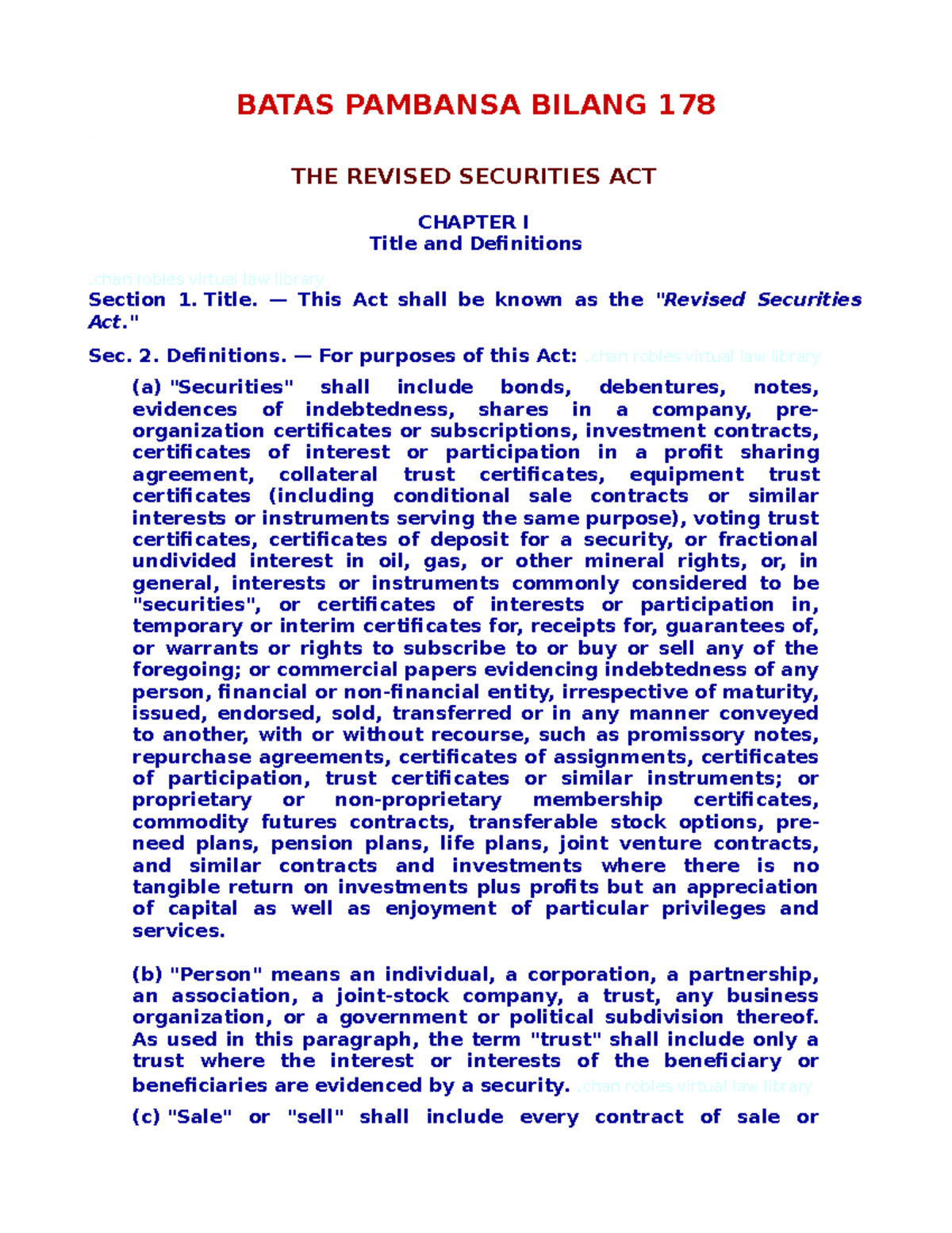 BP 178 commercial law - Remedial Law - Studocu