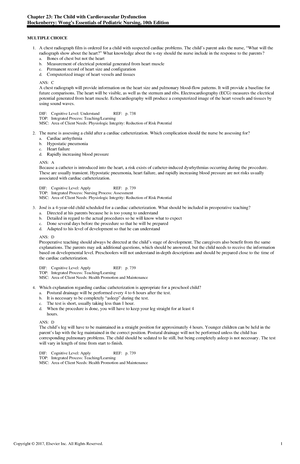 Exam View - Chapter 19 - Practice questions with rationales - Chapter 19: Family-Centered Care ...