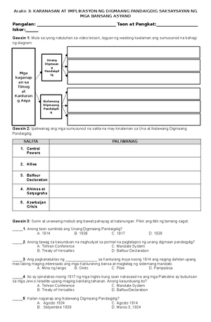 Peace Education Lesson 1-Sample activities - Lesson Plan: Peace ...