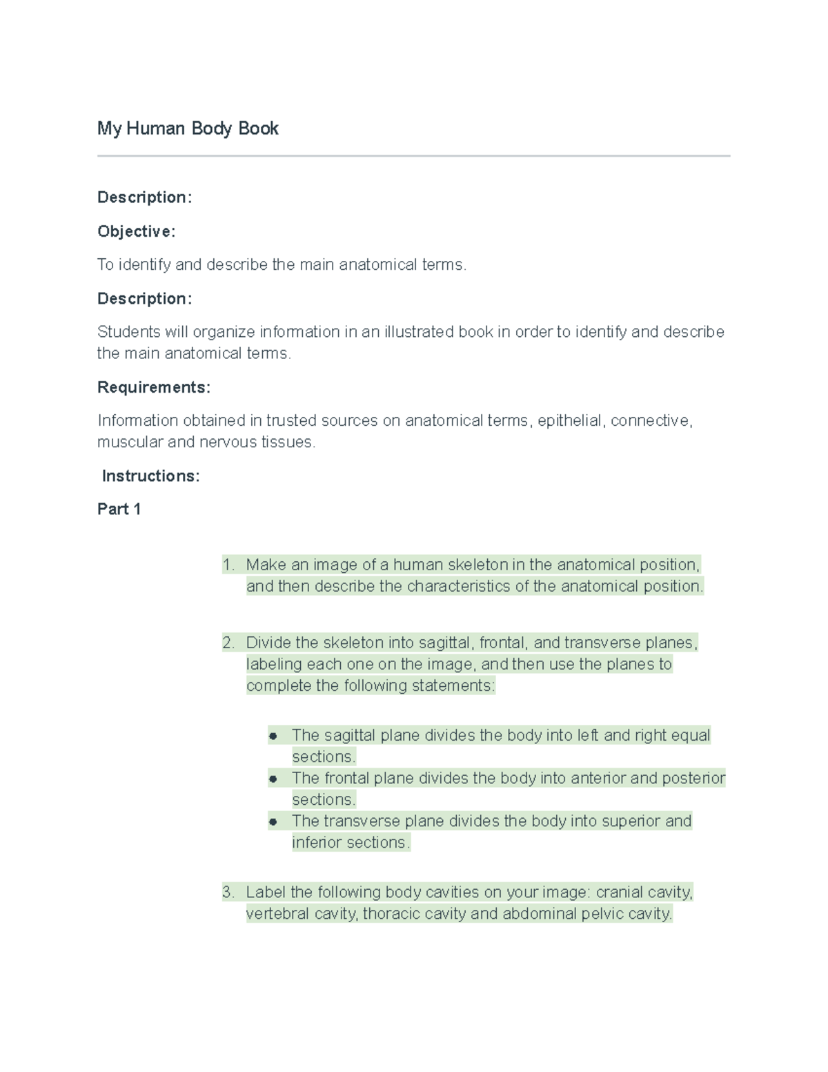 My Human Body Book - Evidencia 1 - My Human Body Book Description ...