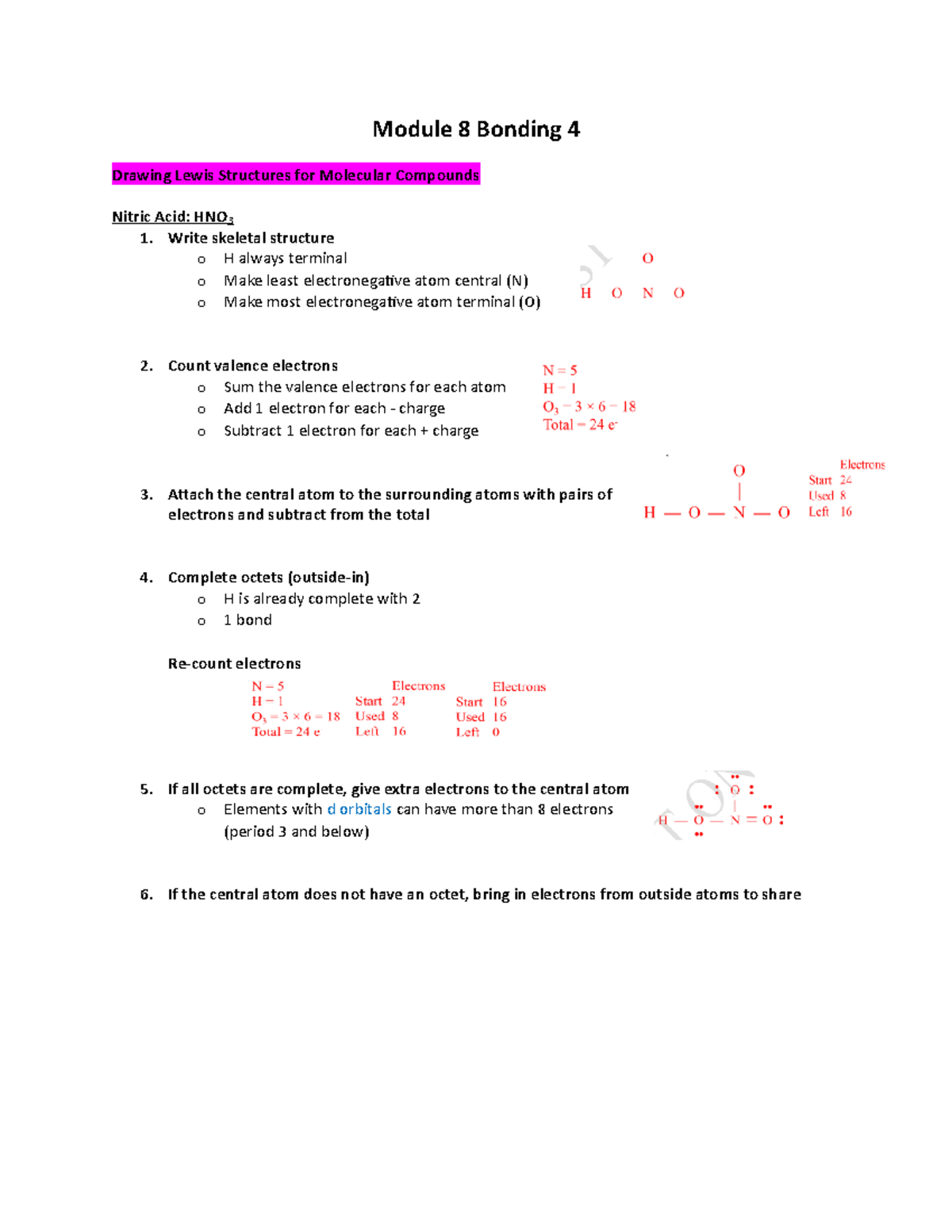 Module 8 Bonding 4 - Lecture notes 40 - Module 8 Bonding 4 Drawing ...