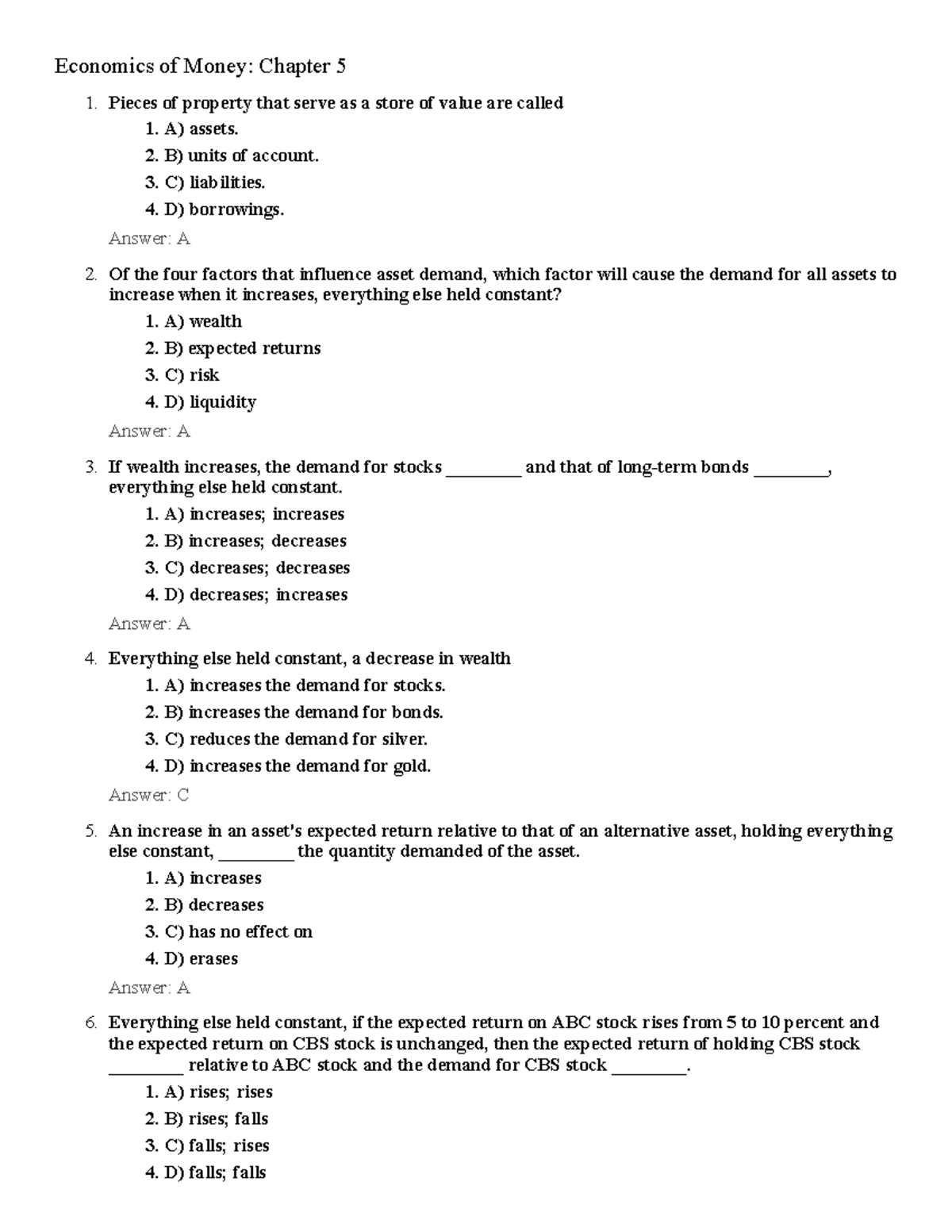 Print Economics of Money Chapter 5 flashcards - Easy Notecards - 1. 2 ...