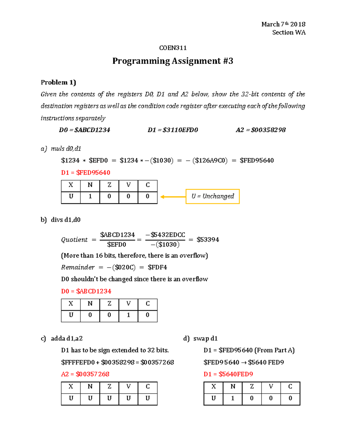 COEN311 - Assignment 3 - Warning: TT: undefined function: 32 March 7th 2018 Section WA COEN ...