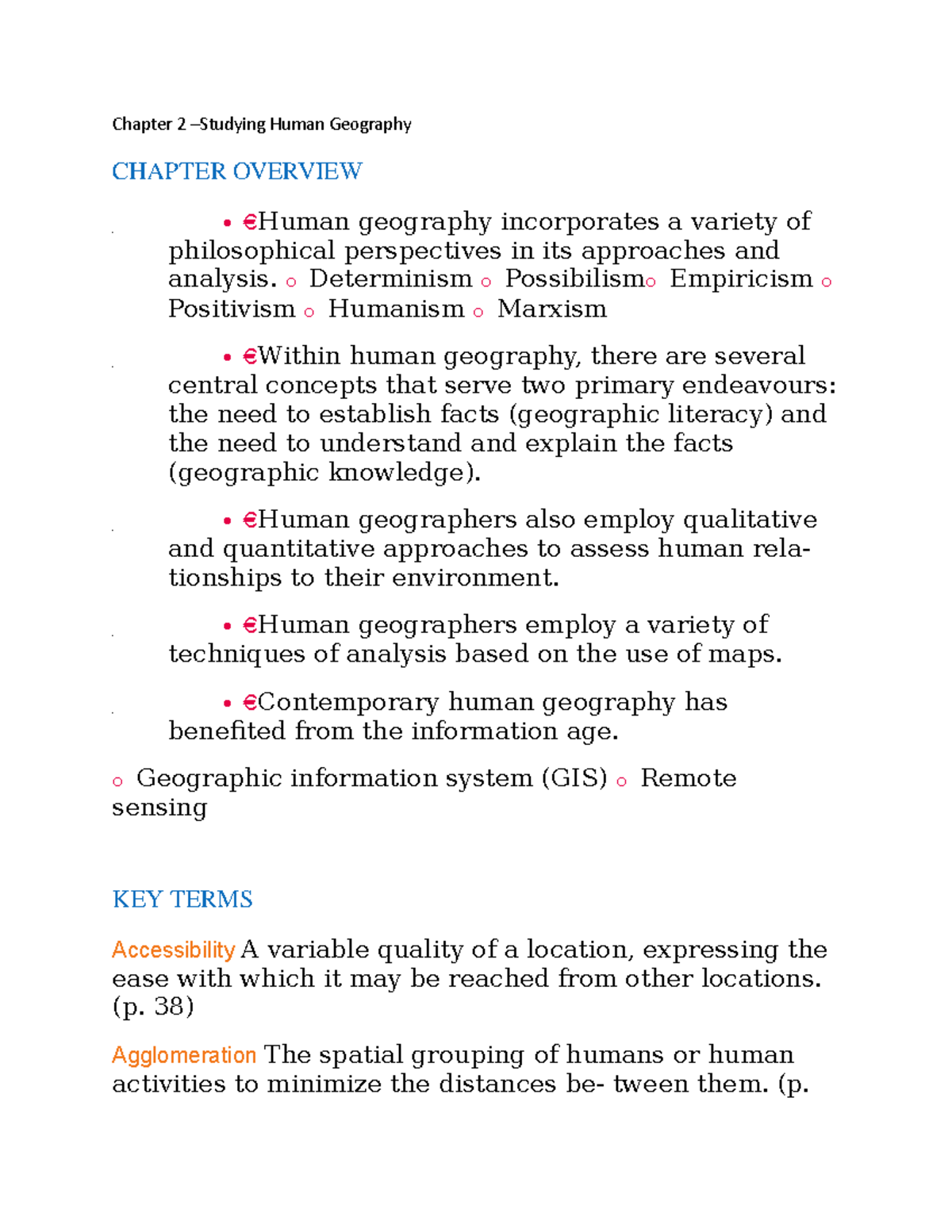 Chapter 2 –Studying Human Geography - Chapter 2 –Studying Human ...