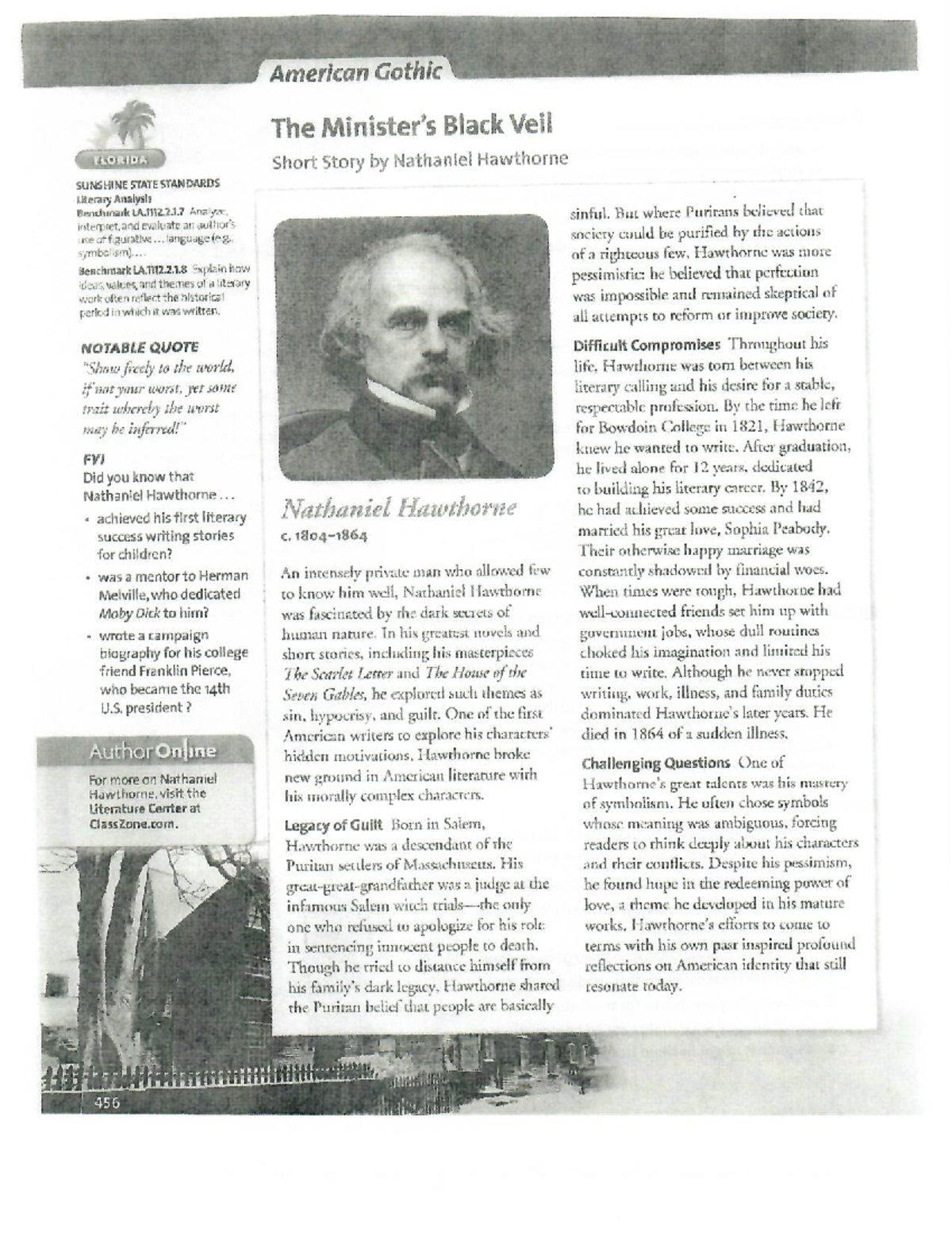 11 the ministers black veil - Studocu