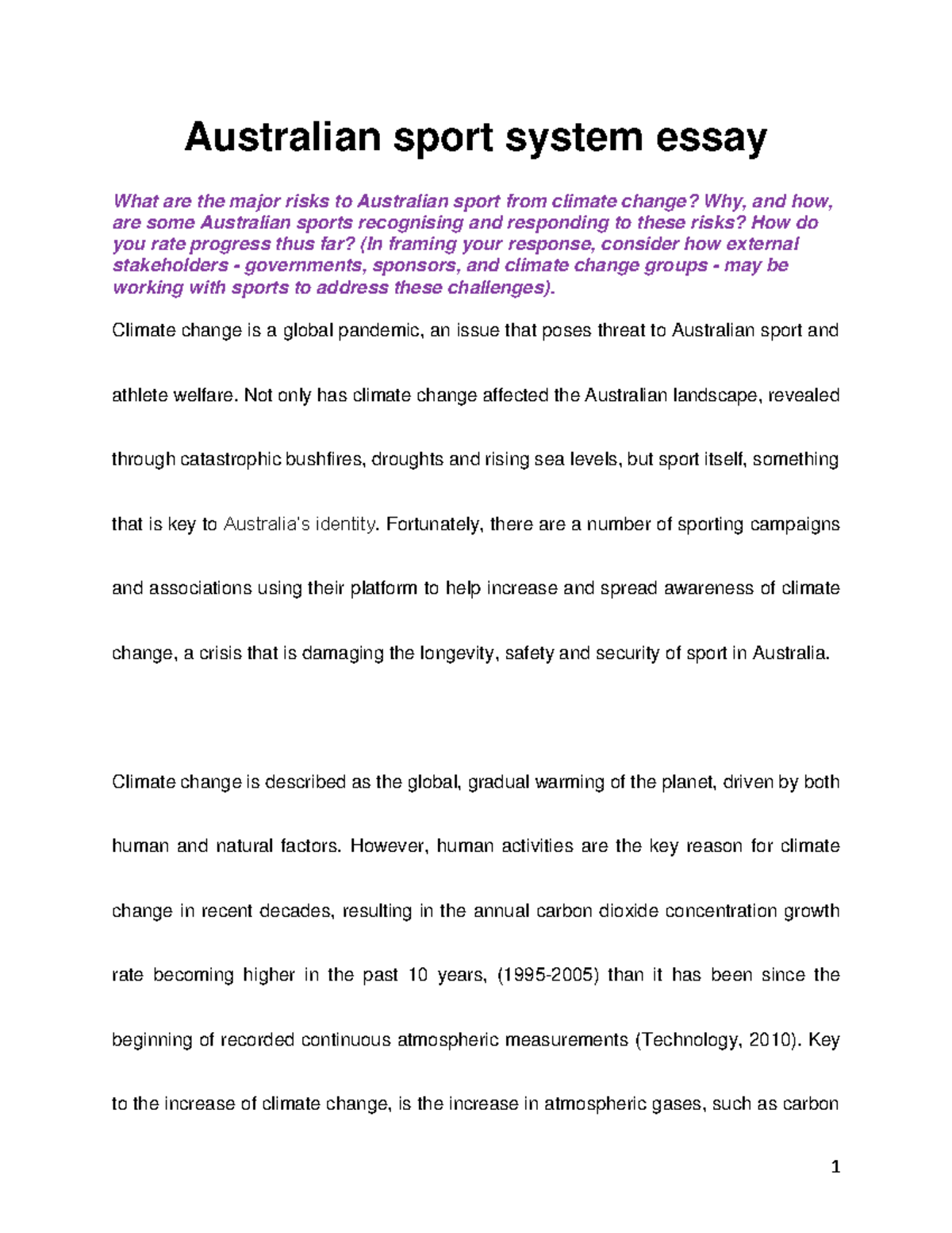 Australian Sport System Essay - Australian sport system essay What are ...
