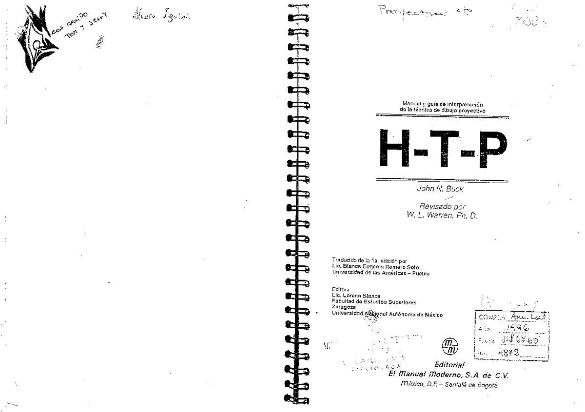 Test HTP - Documento para los trabajos de psicología clínica. será de ...