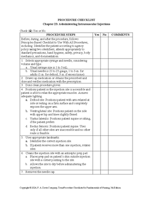 23-09-B Drawing up Medications from Vials - PROCEDURE CHECKLIST Chapter ...