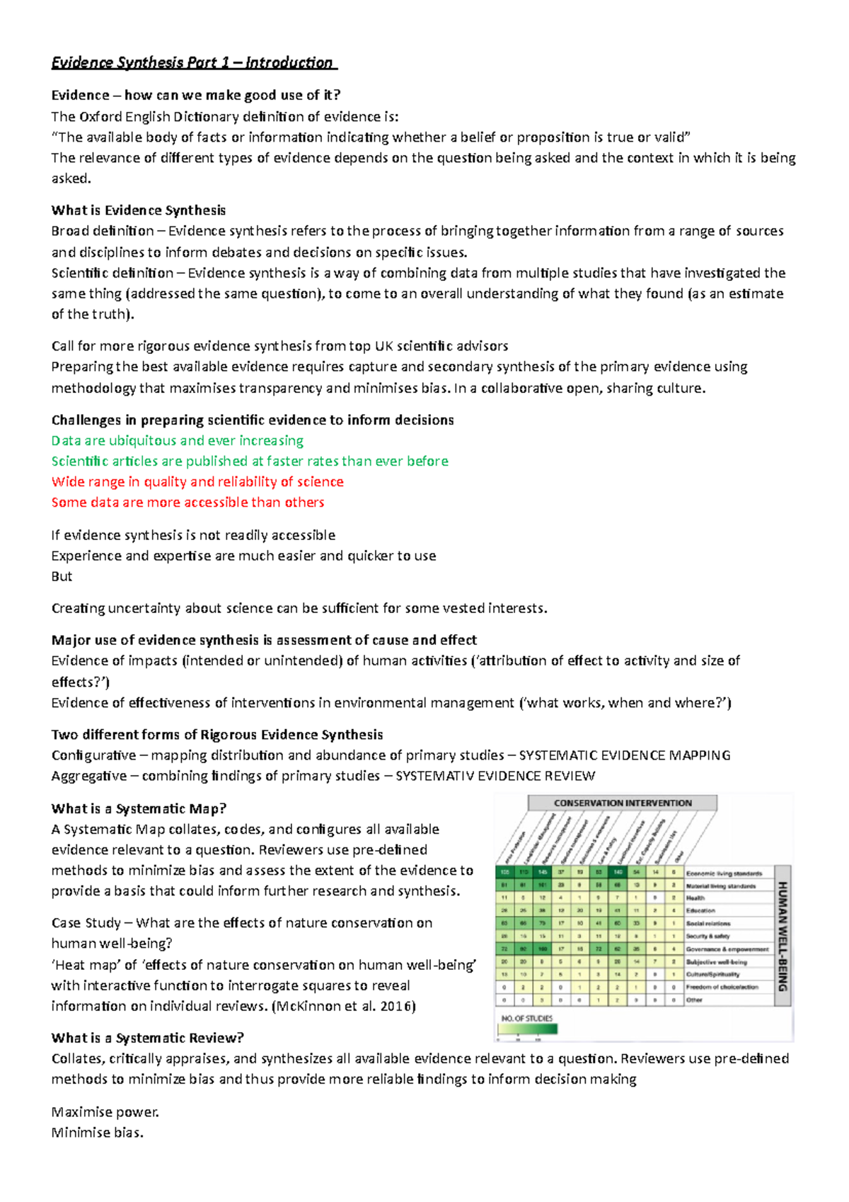 Evidence Synthesis Part 1 - What is Evidence Synthesis Broad definition ...