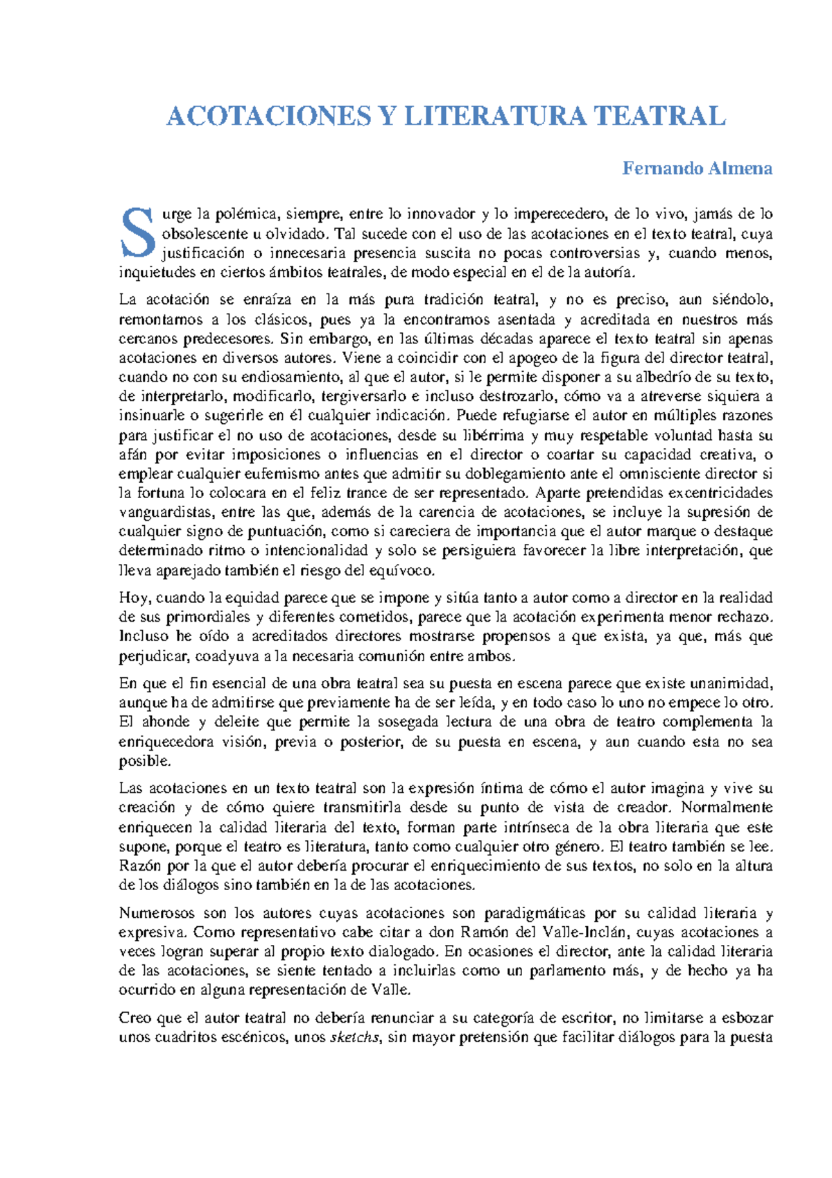 Acotaciones-y-literatura-teatral - ACOTACIONES Y LITERATURA TEATRAL ...