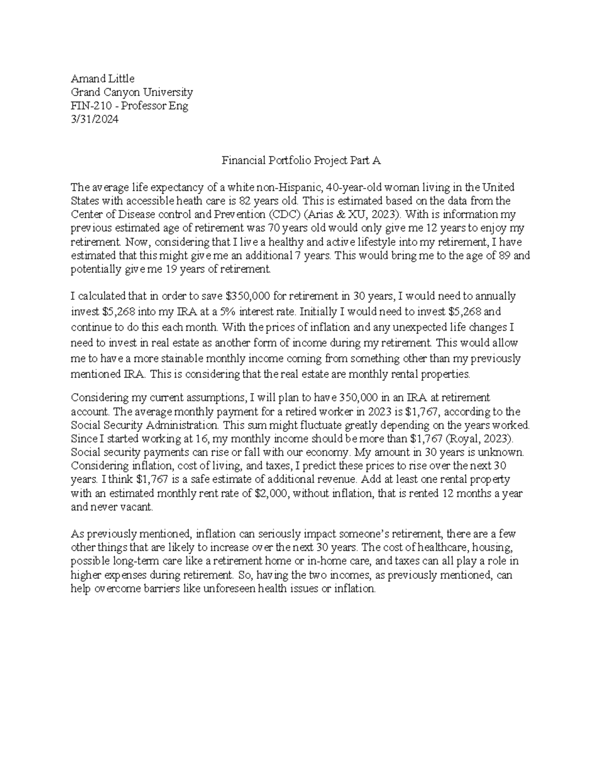 Financial Portfolio Project Part 6A - Amand Little Grand Canyon ...