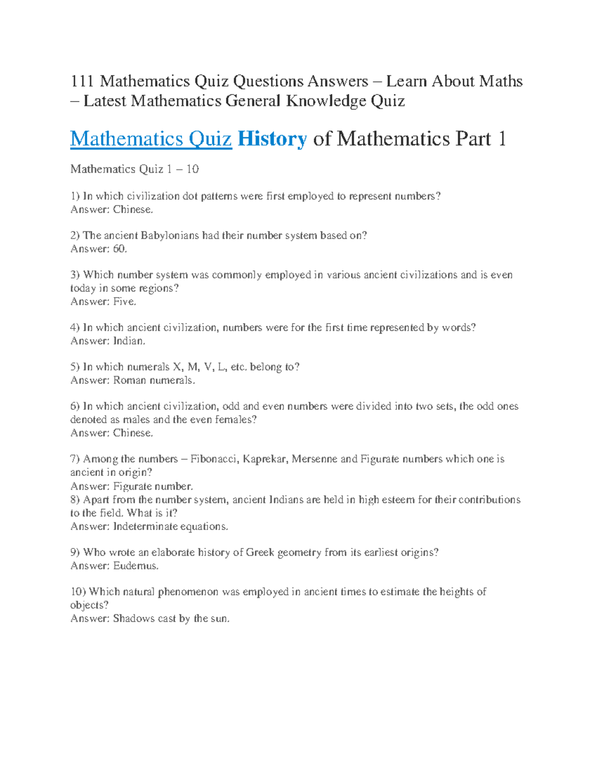 111-mathematics-quiz-questions-answers compress - 111 Mathematics Quiz ...