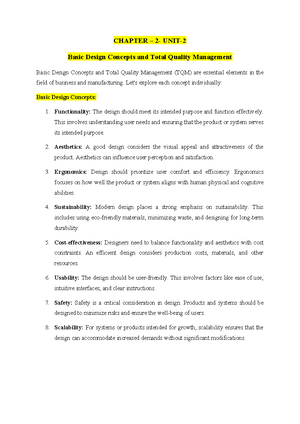 TEQM Unit1 - 1 EVOLUTION AND EXISTING MODELS OF TOTAL QUALITY ...