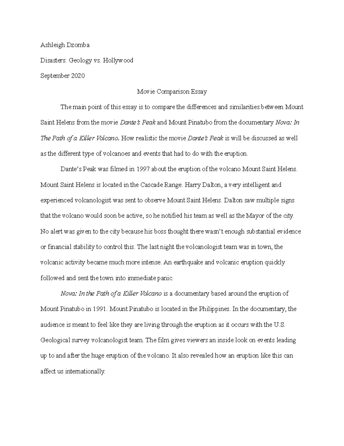 Volcano paper - assignment - EES 0836 - Temple University - Studocu