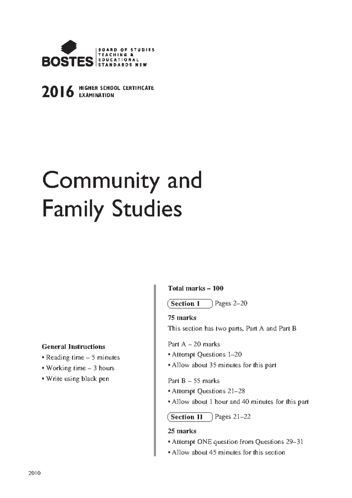 2016 Hsc Community And Family 2016 HIGHER SCHOOL CERTIFICATE 2016-hsc-community-and-family-2016-higher-school-certificate