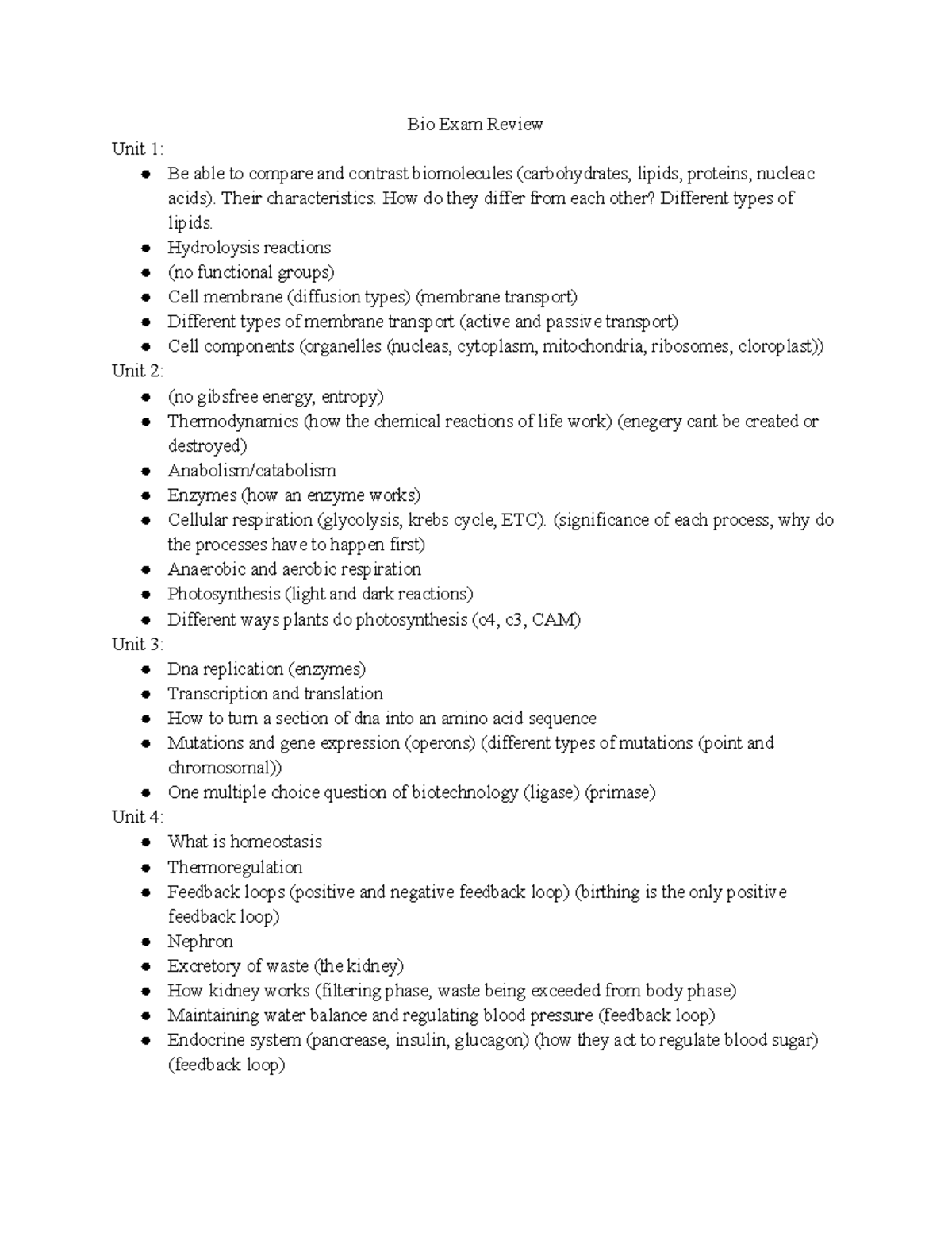 Bio exam review - xxxxxxxxxxxxxxxxxxxxxxxxxxxxxxxxxxxxxxxxxxxxxxxxxxxxx ...