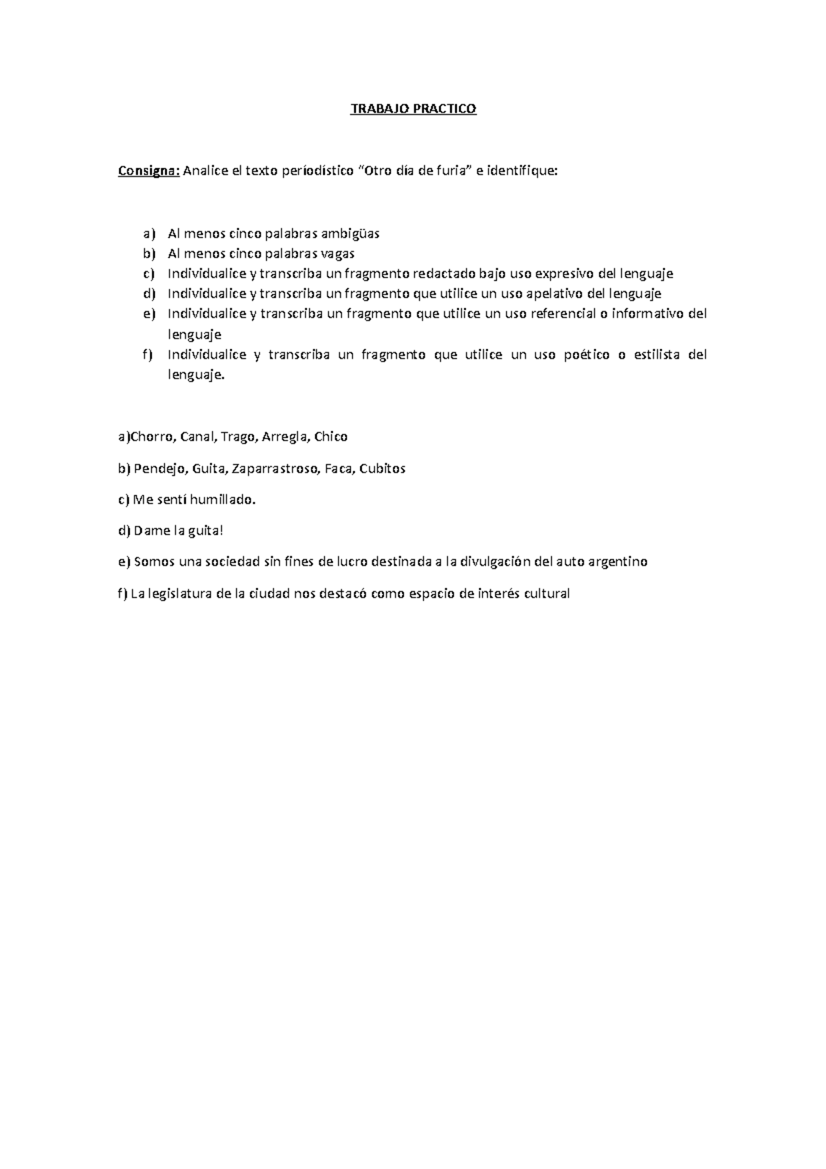 Trabajo práctico ambigüedad, vaguedad y funciones del lenguaje ...